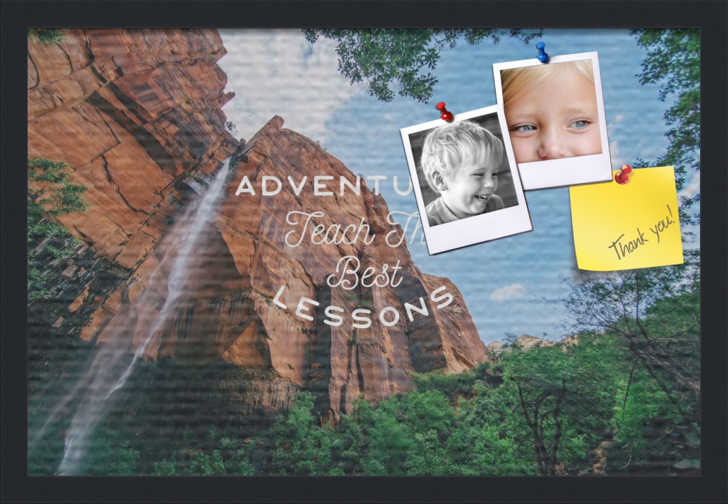 PinPix 24x16 Custom Cork Bulletin Board Adventures Teach Poster Board ...