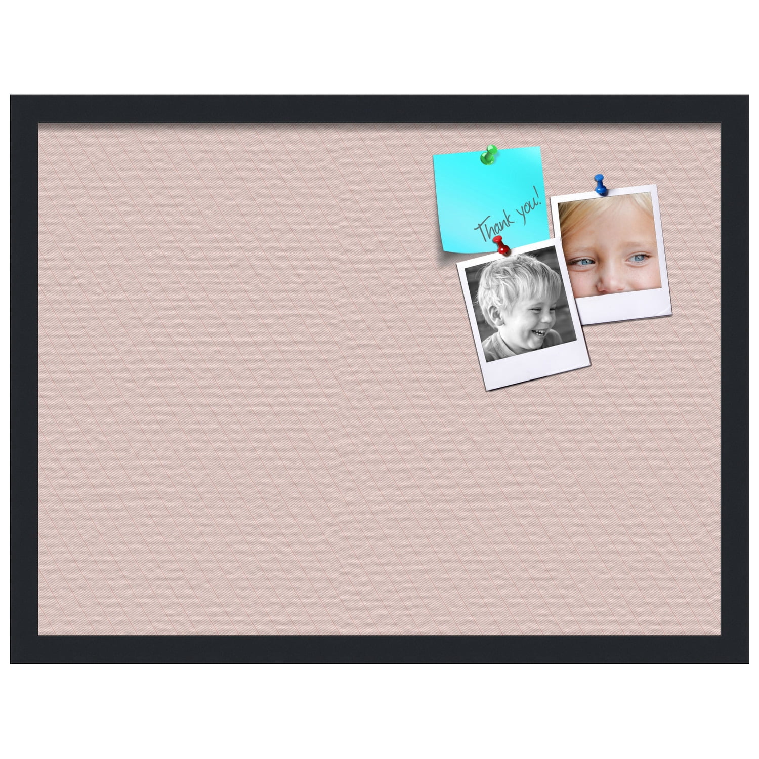 PinPix 24x18 Custom Cork Bulletin Board Lux Stripes Grapefruit Poster ...