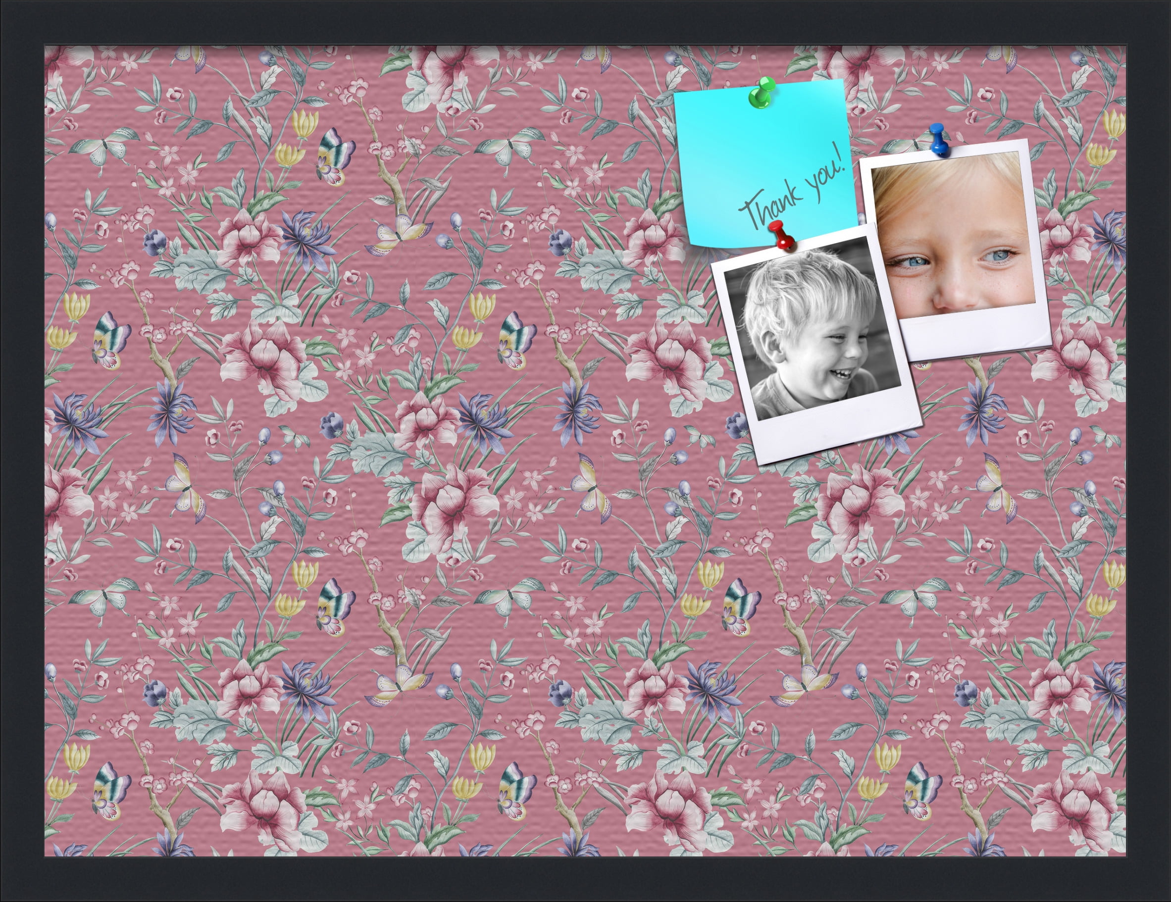 PinPix 24x18 Custom Cork Bulletin Board Vintage Japanese Floral ...