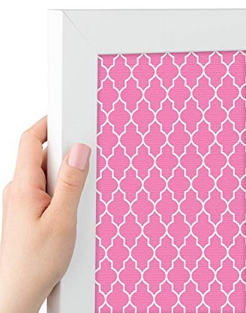 PinPix 28x20 Custom Cork Bulletin Board Quatrefoil Pink Poster Board ...
