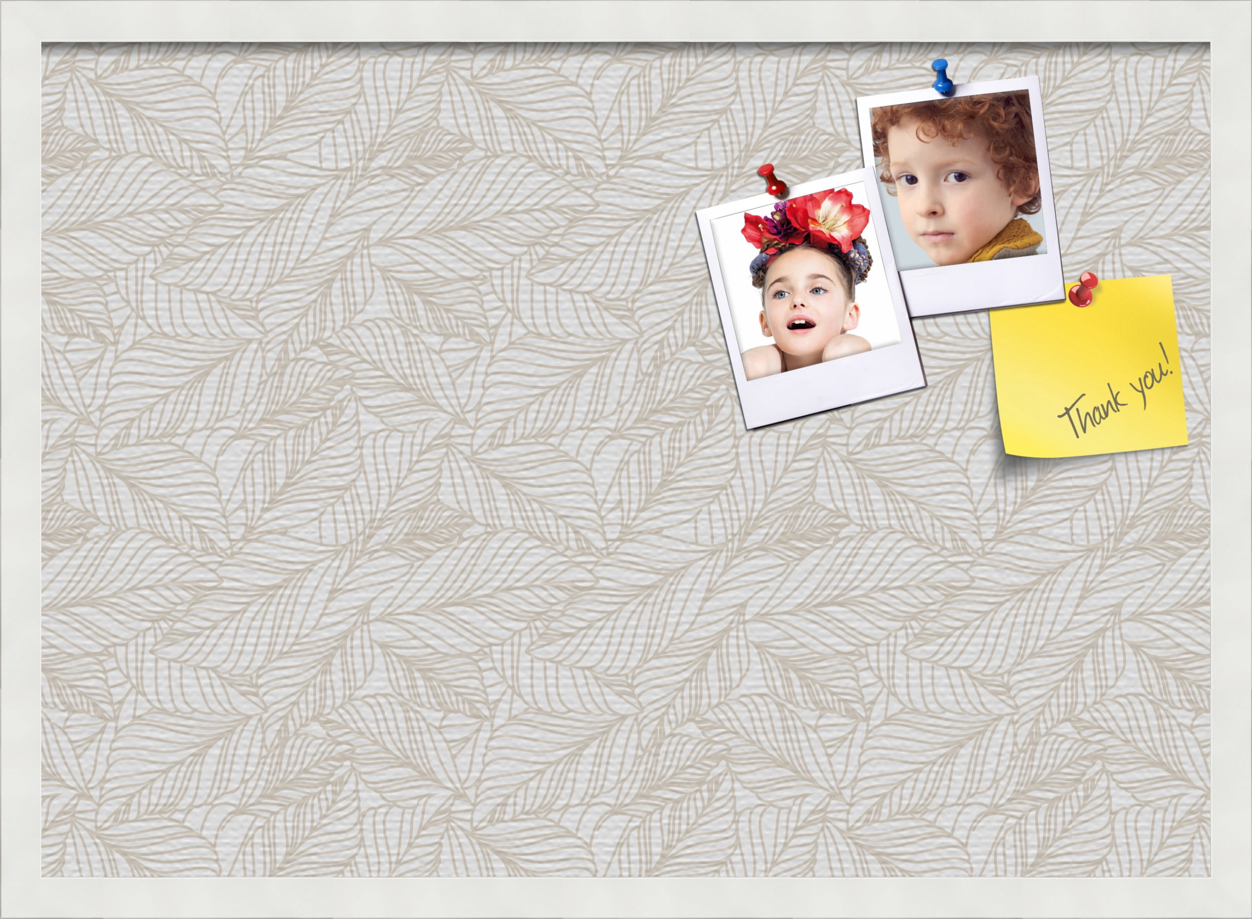 PinPix 28x20 Custom Cork Bulletin Board White Sand Poster Board Has a ...