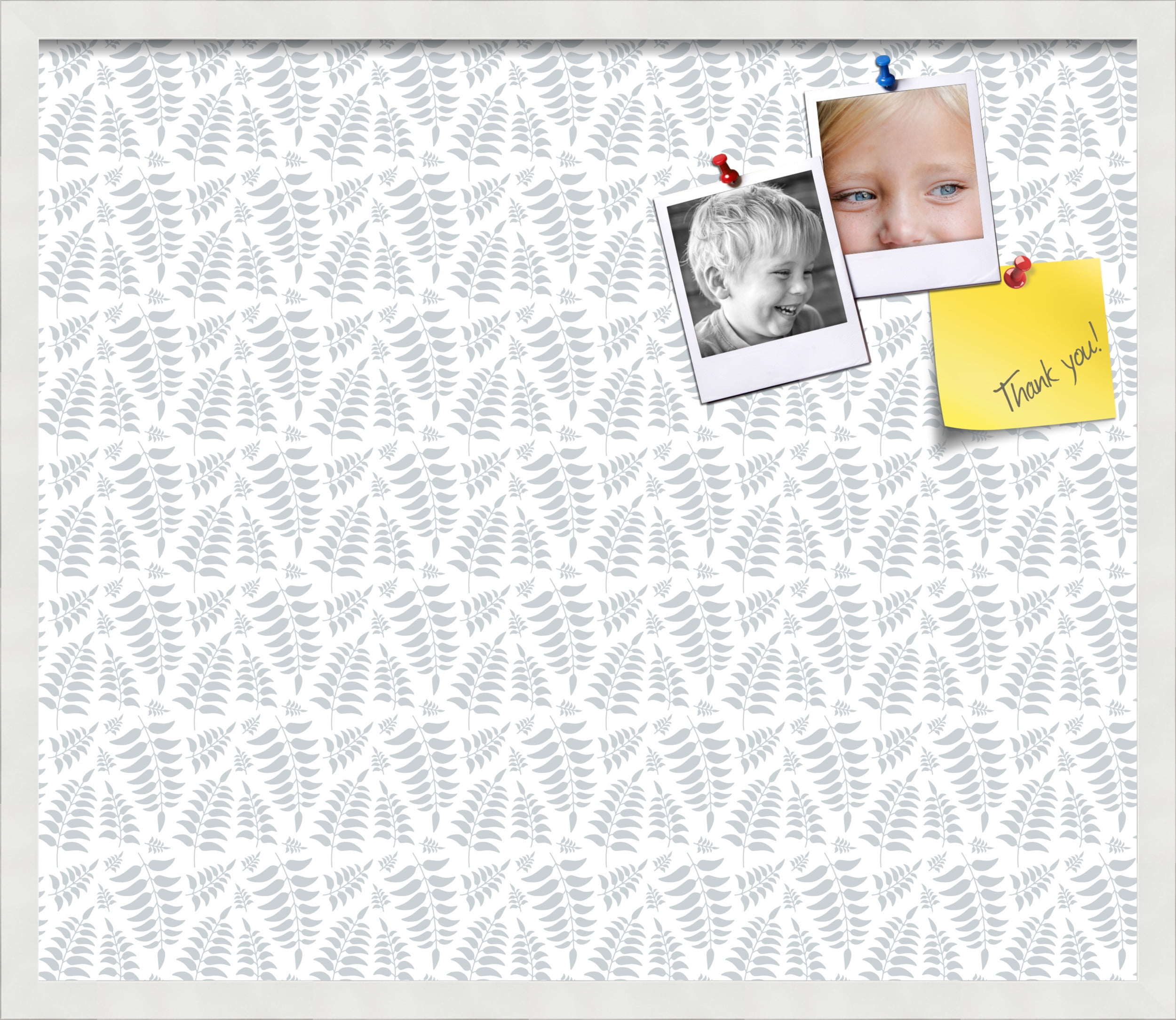 PinPix 28x24 Custom Cork Bulletin Board Fern Lt Grey Poster Board Has a ...