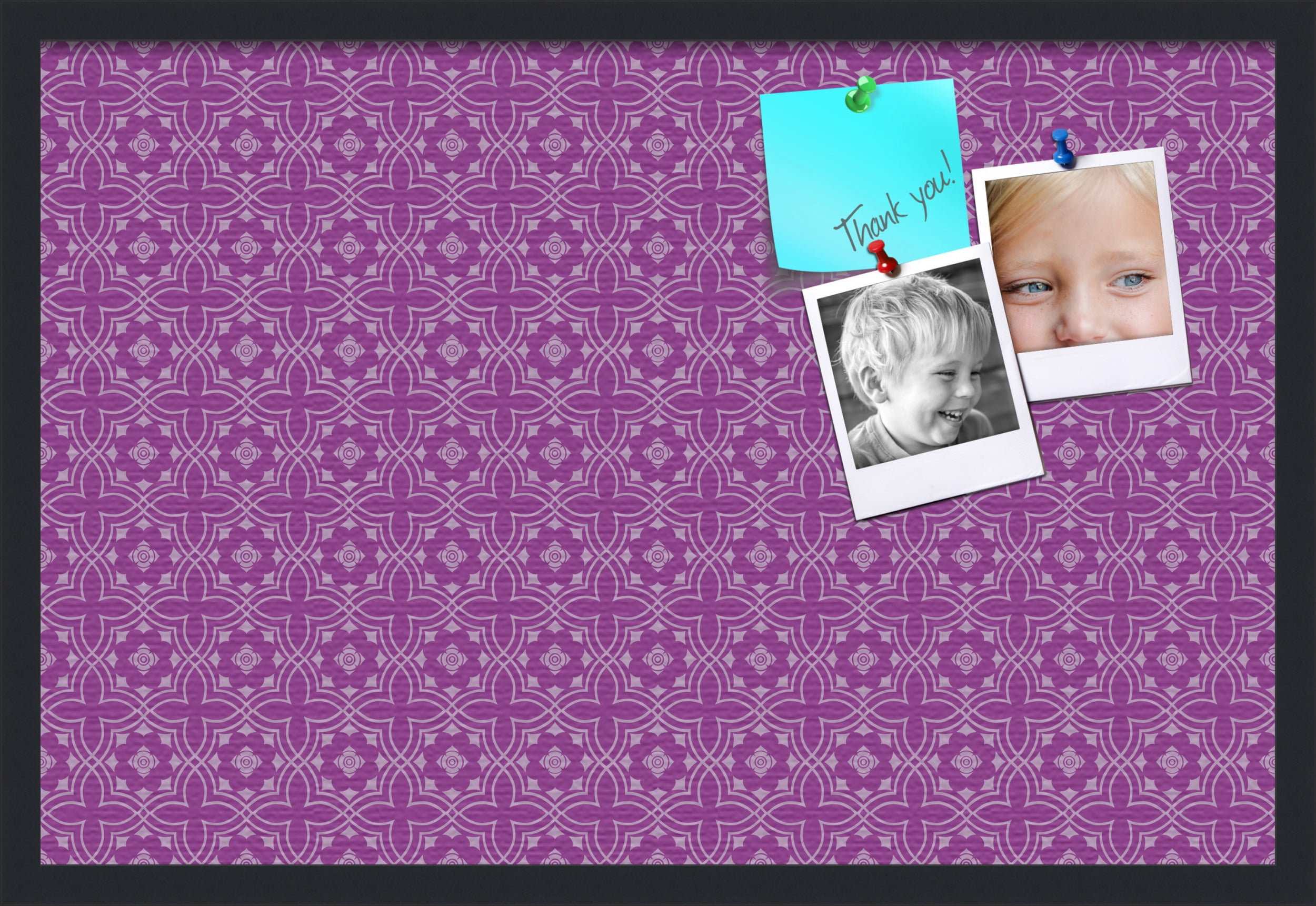 PinPix 30x20 Custom Cork Bulletin Board Poster Board Has a Fabric Style ...