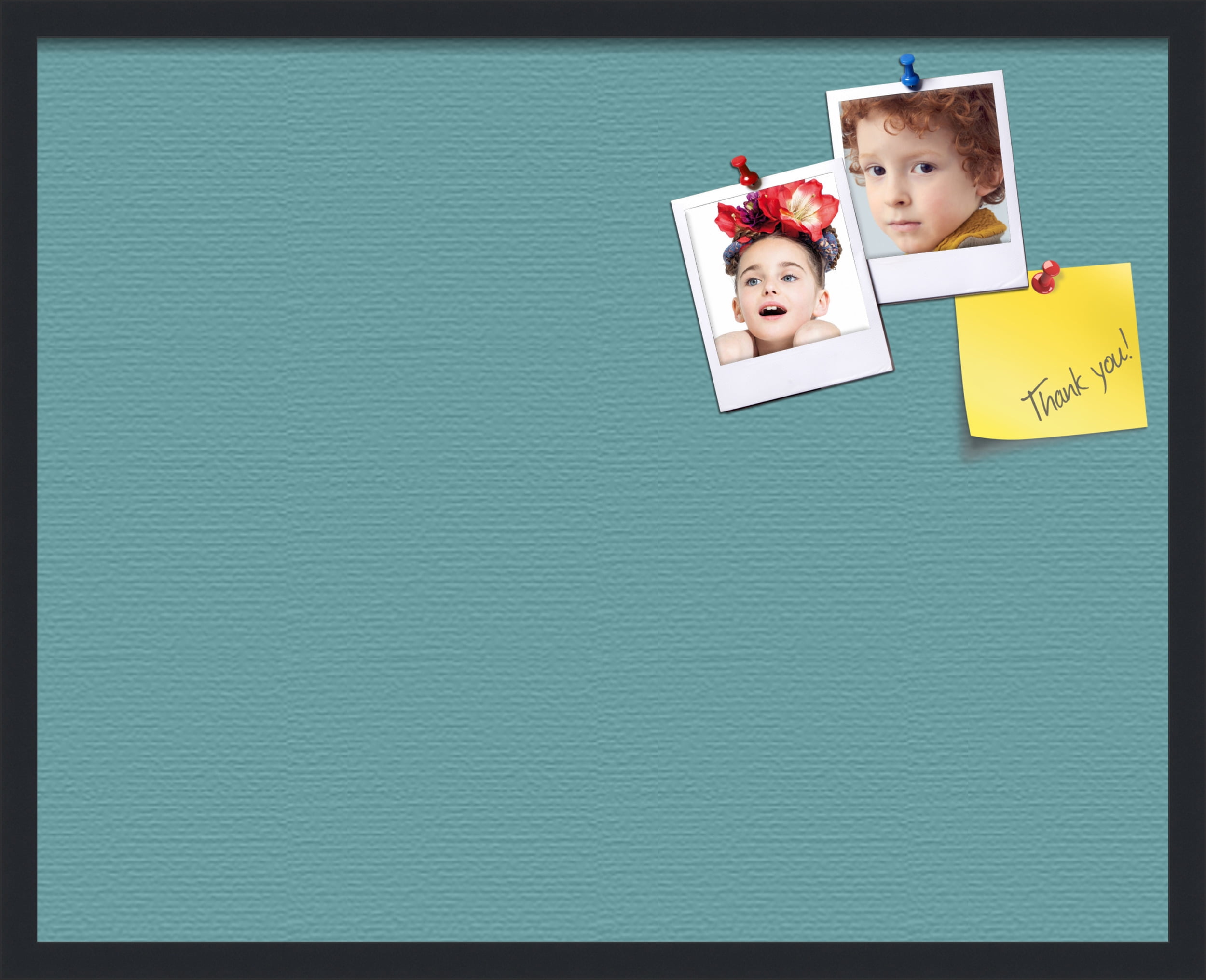 PinPix 30x24 Custom Cork Bulletin Board Aqua Pastel Poster Board Has a ...