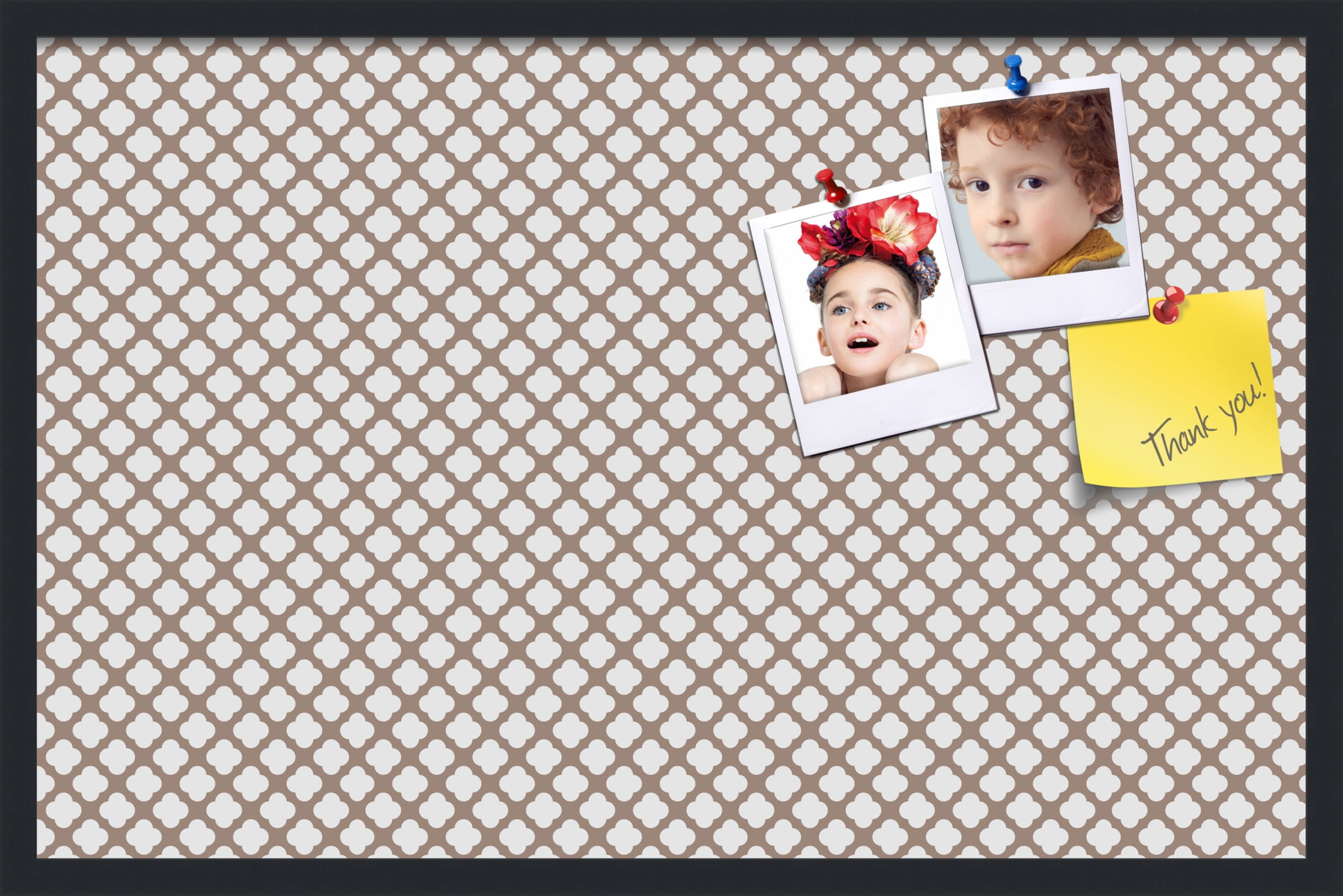 PinPix 34x22 Custom Cork Bulletin Board Light Brown Clover Poster Board ...