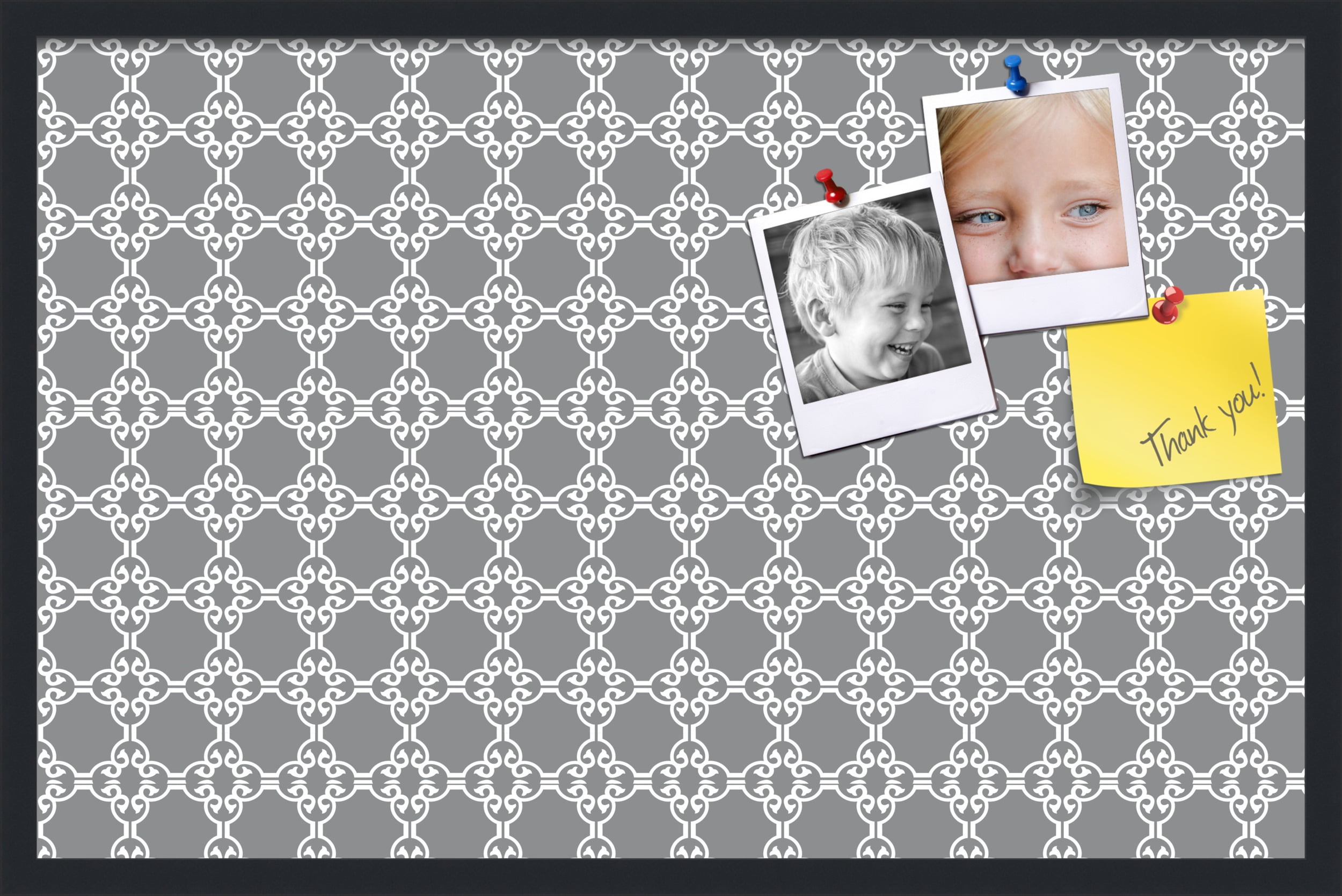 PinPix 34x22 Custom Cork Bulletin Board Poster Board Has a Fabric Style ...
