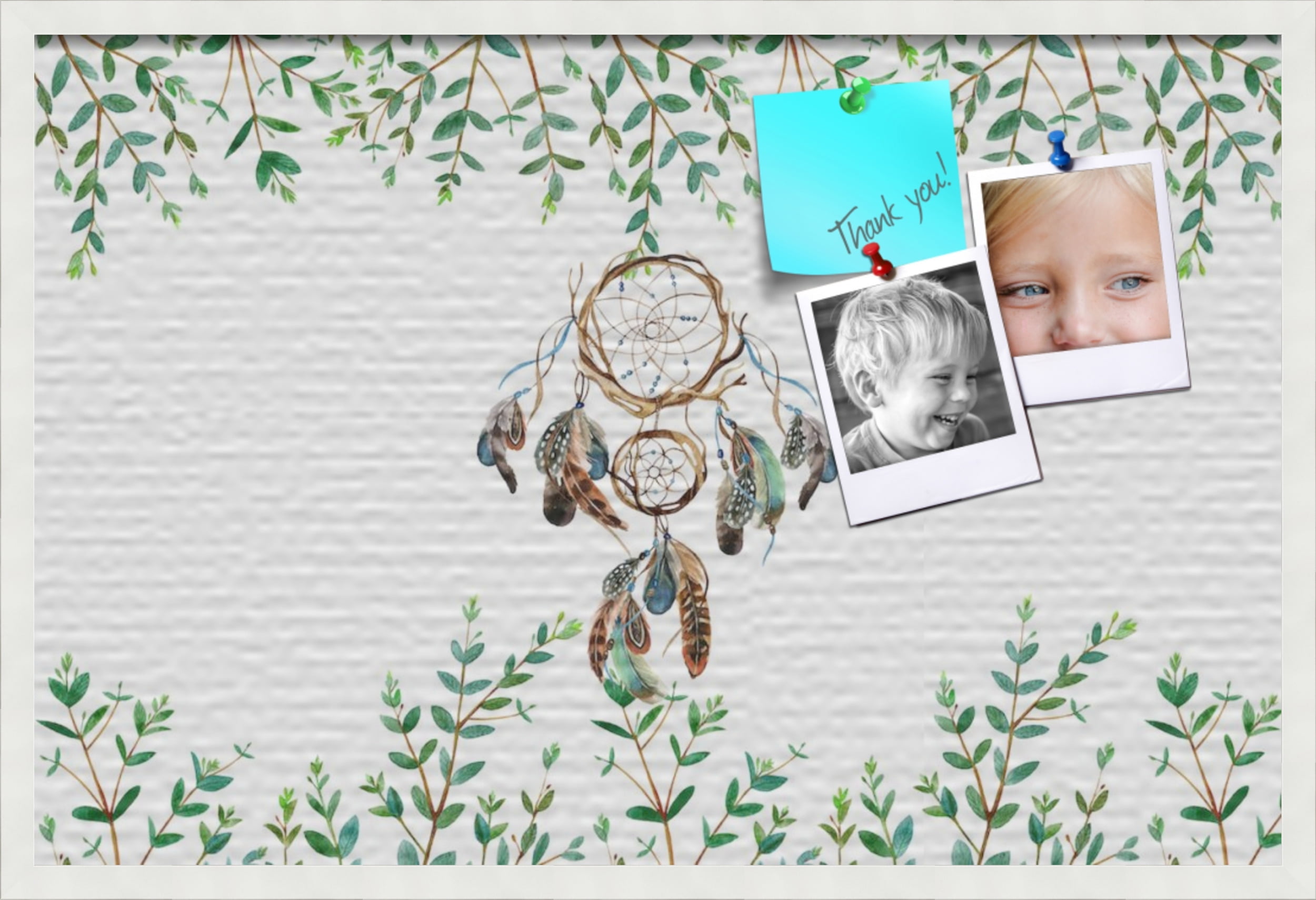 PinPix 36x24 Custom Cork Bulletin Board Dreamcatcher Poster Board Has a ...