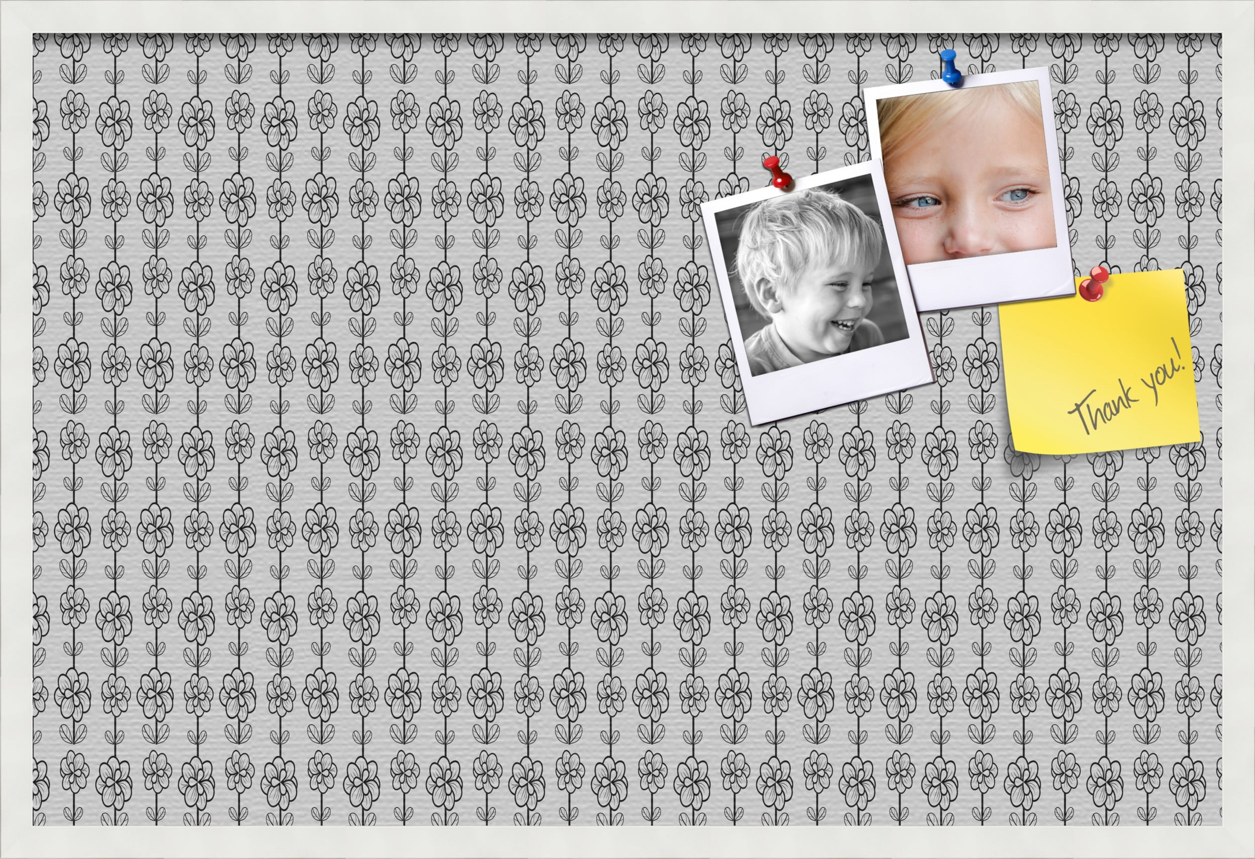 PinPix 36x24 Custom Cork Bulletin Board Floral design Perfect Blooms ...