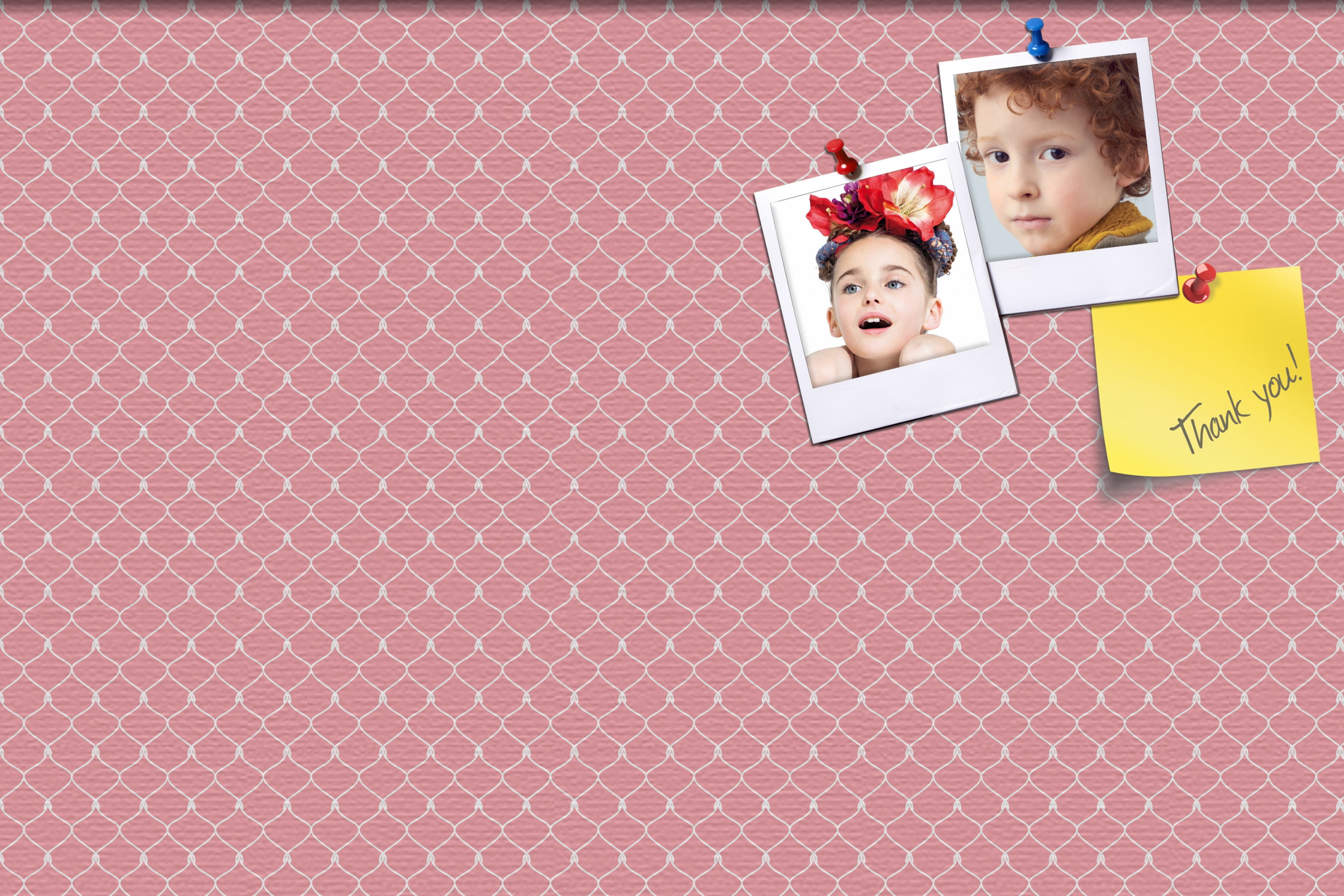 PinPix 36x24 Custom Cork Bulletin Board Light Pink Chain Poster Board ...
