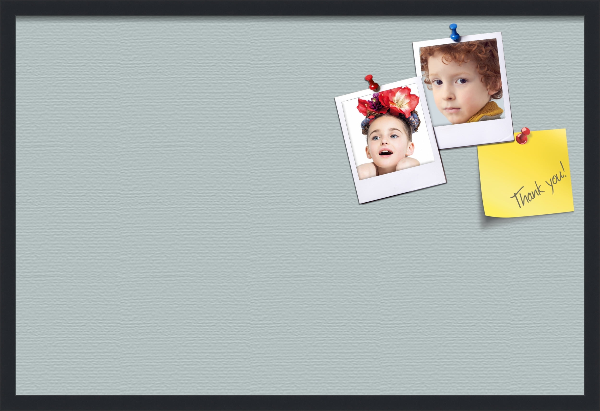 PinPix 36x24 Custom Cork Bulletin Board Soft Blue Poster Board Has a ...