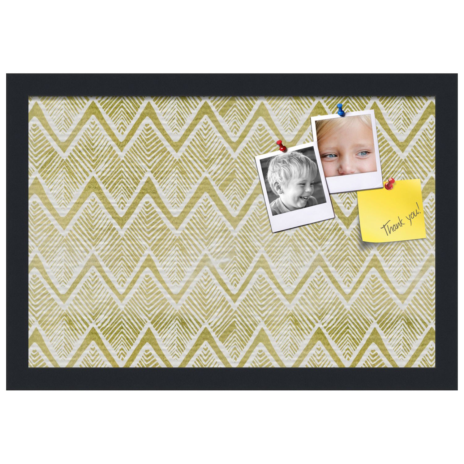 PinPix ArtToFrames 10x16 Custom Cork Bulletin Board Bohemian Peaks Gold ...