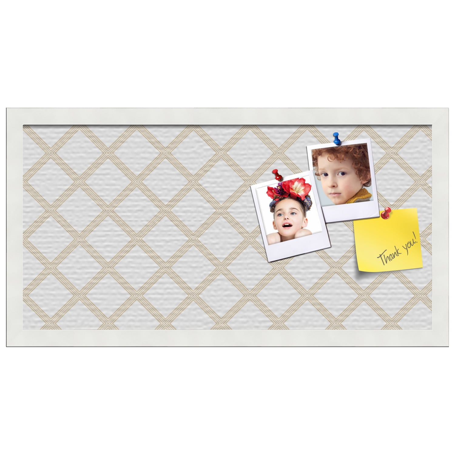 PinPix ArtToFrames 10x22 Custom Cork Bulletin Board Diamond Modern ...