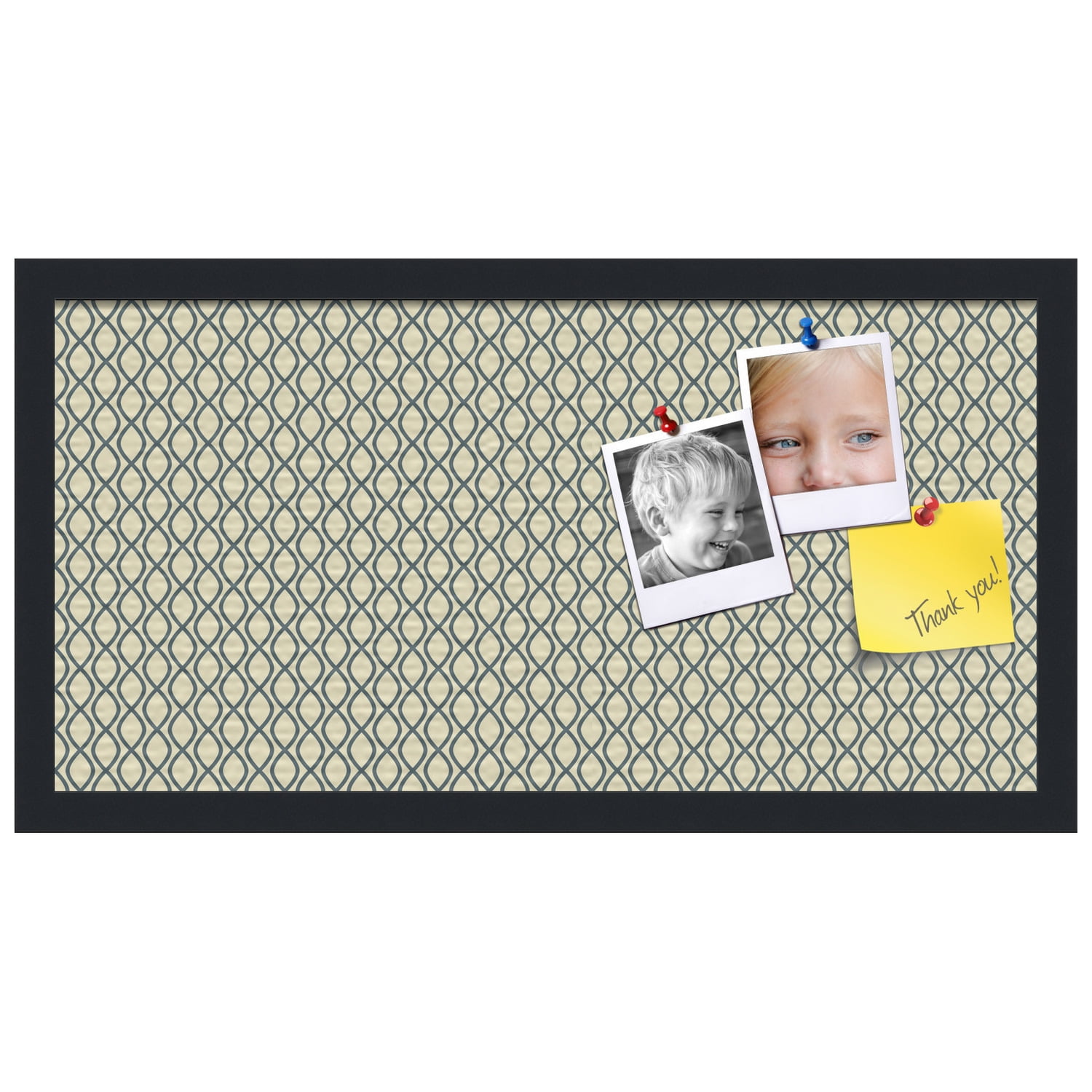 PinPix ArtToFrames 10x22 Custom Cork Bulletin Board Yellow And Blue ...