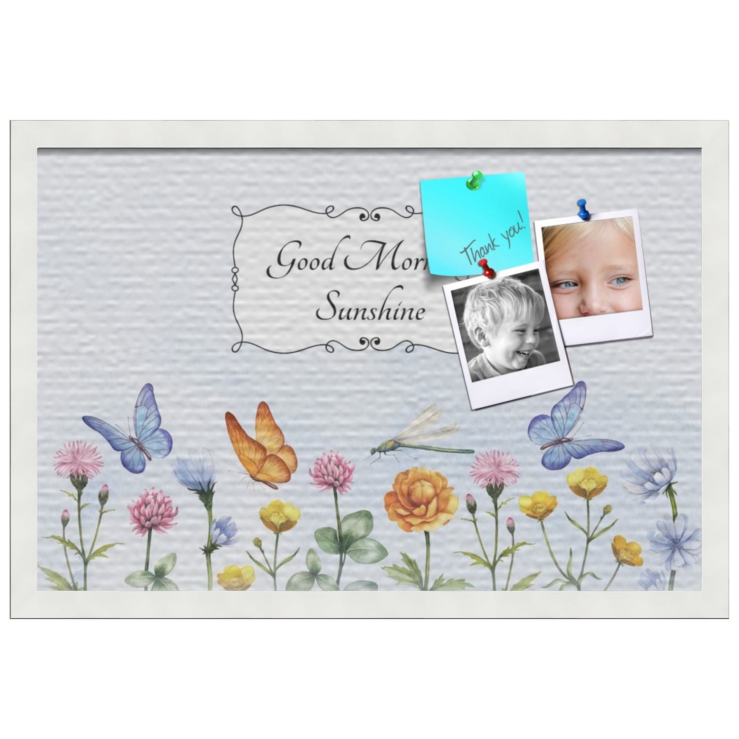 PinPix ArtToFrames 18x22 Custom Cork Bulletin Board Good Morning ...