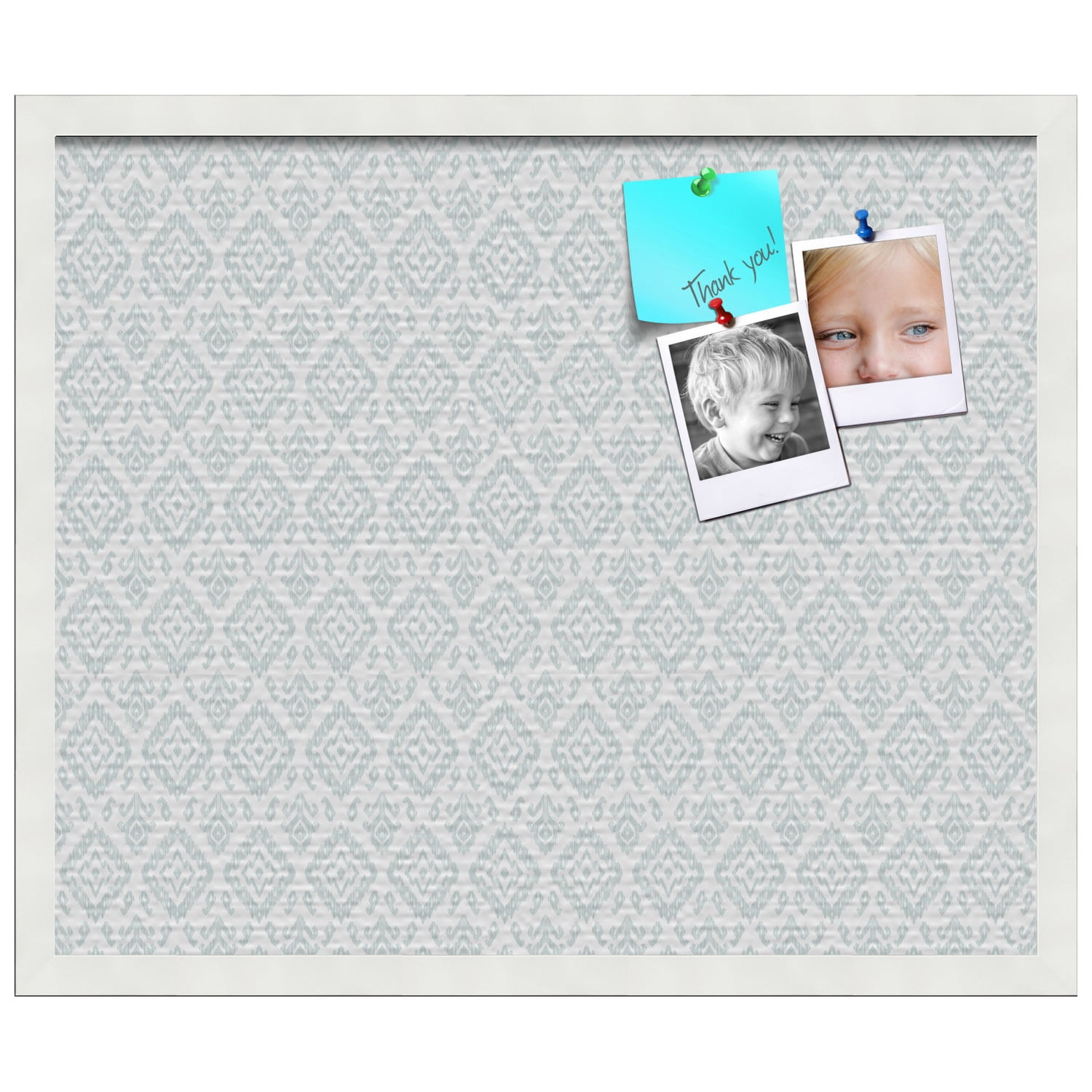 PinPix ArtToFrames 18x22 Custom Cork Bulletin Board Ikat Vintage Lt ...