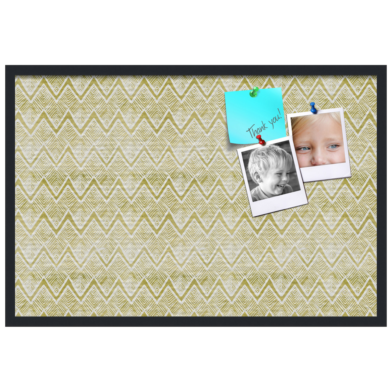 PinPix ArtToFrames 22x34 Custom Cork Bulletin Board Bohemian Peaks Gold ...