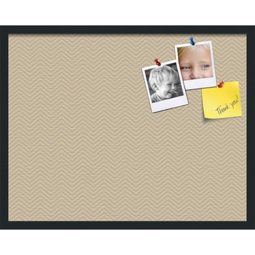 Kate and Laurel Oakhurst Rectangle Framed Linen Fabric Pinboard, 24 x ...