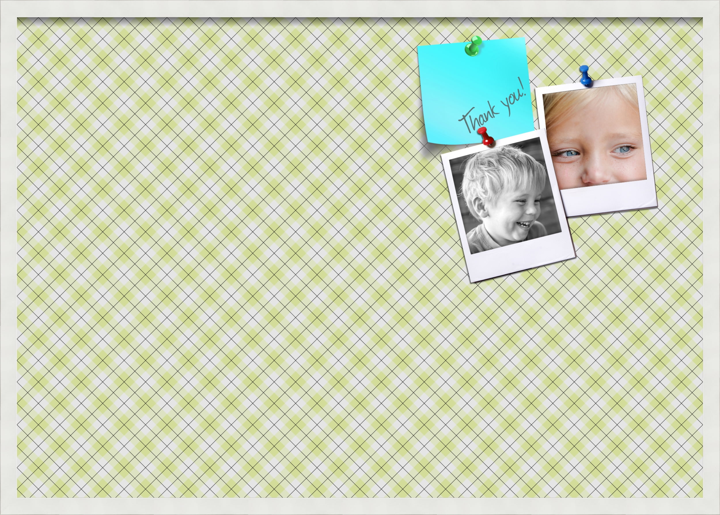 PinPix ArtToFrames 38x26 Custom Cork Bulletin Board Argyle Light Yellow ...