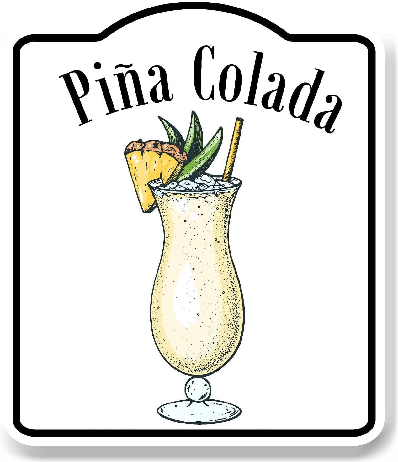 Pina Colada Cocktail Bar Sign WB Aluminum Composite Sign 15''x18 ...