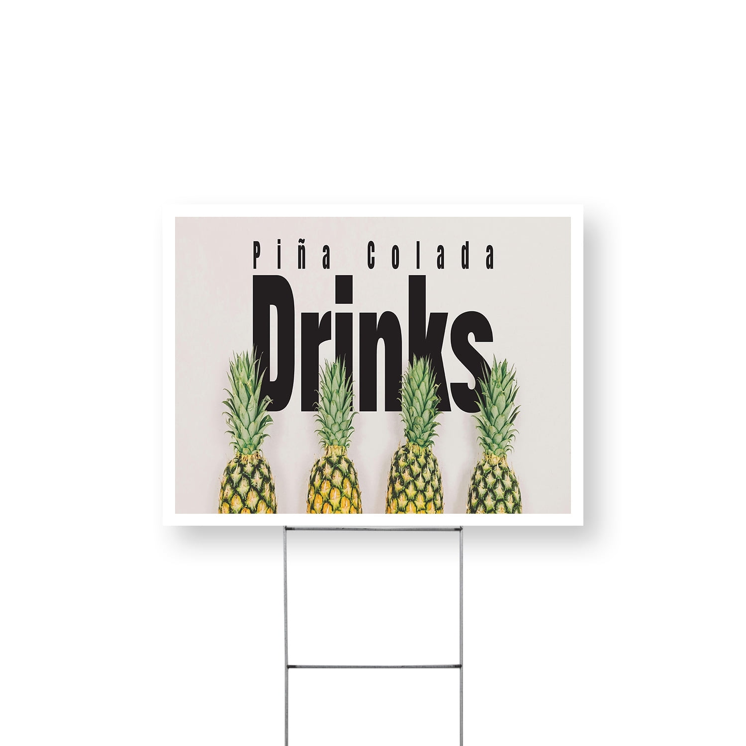 Pina Colada Drinks Yard Sign 18 Inch x 24 Inch Double Sided ...