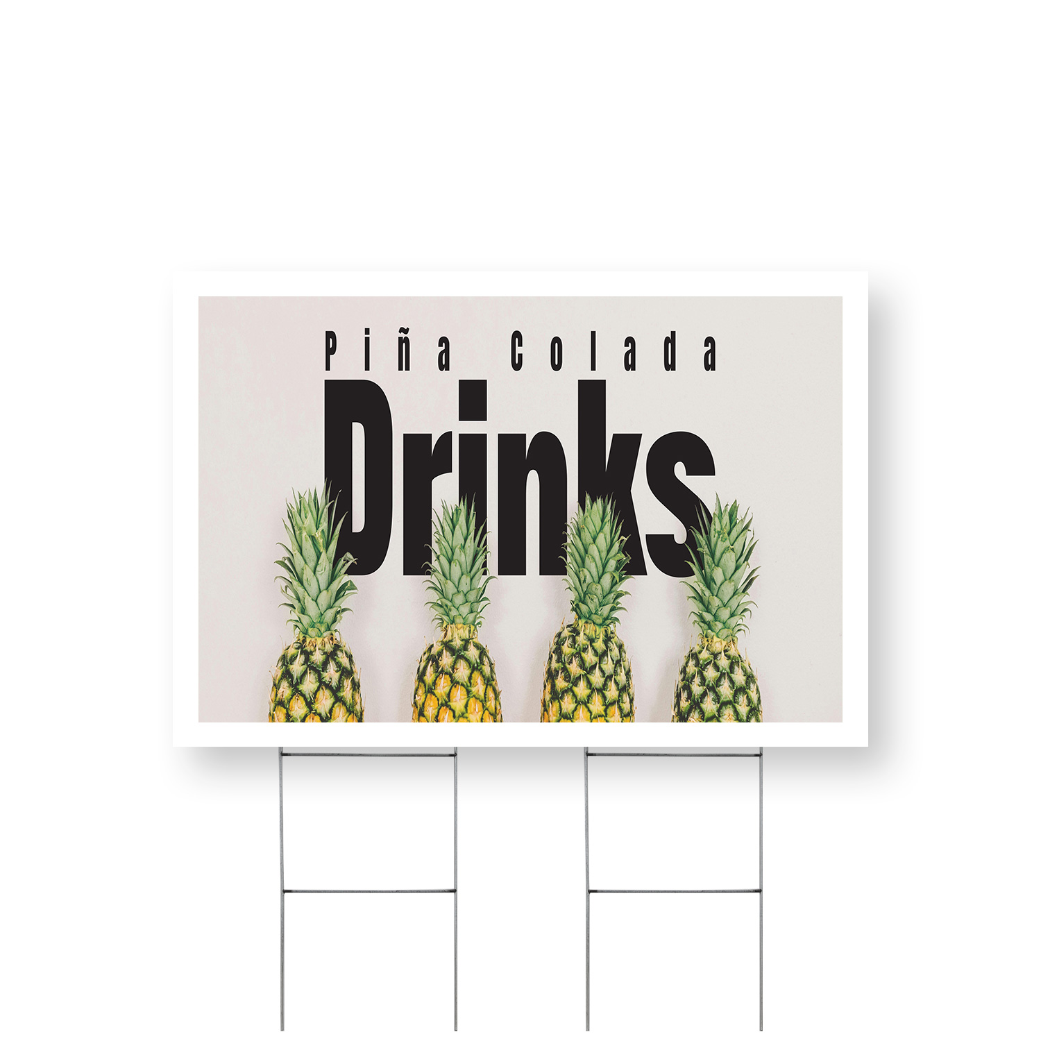 Pina Colada Drinks Yard Sign 24 Inch x 36 Inch Double Sided ...