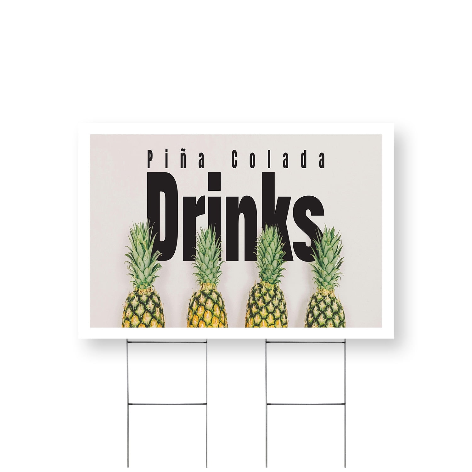 Pina Colada Drinks Yard Sign 24 Inch x 36 Inch Single Sided ...