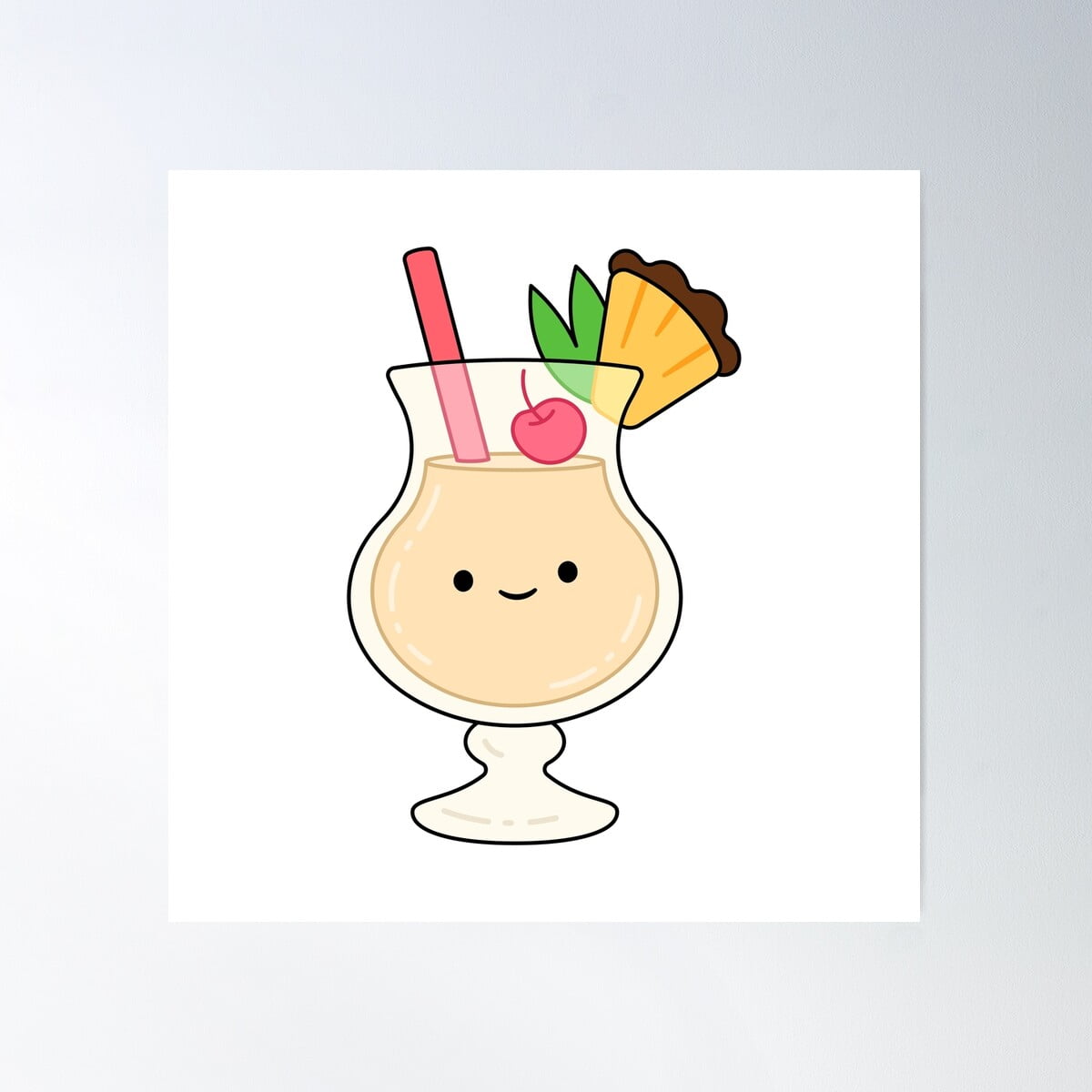 Pina Colada Poster Wall Art, Modern Wall Decor For Living Room Bedroom ...