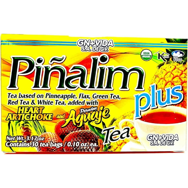 Pinalim Plus Detox Tea with Aguaje & Artichoke, Antioxidant, Caffeine ...