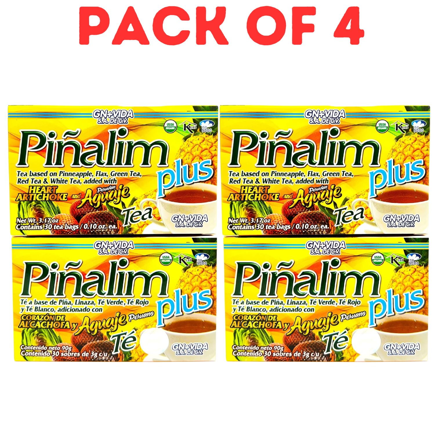 Pinalim Plus Tea Enhanced with Aguaje Peruano and Artichoke Heart la ...