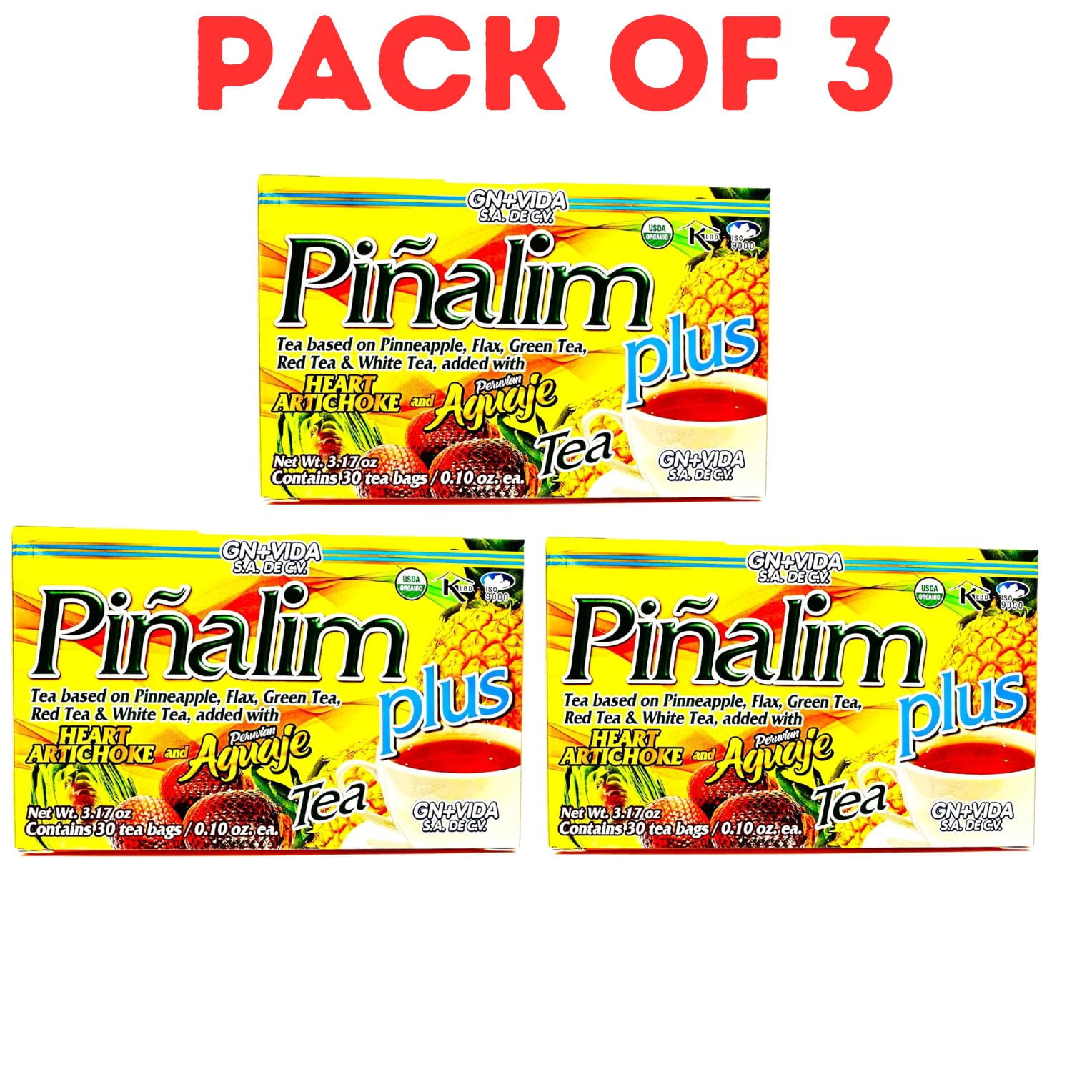Pinalim Plus Tea Enhanced with Aguaje Peruano and Artichoke Heart la ...