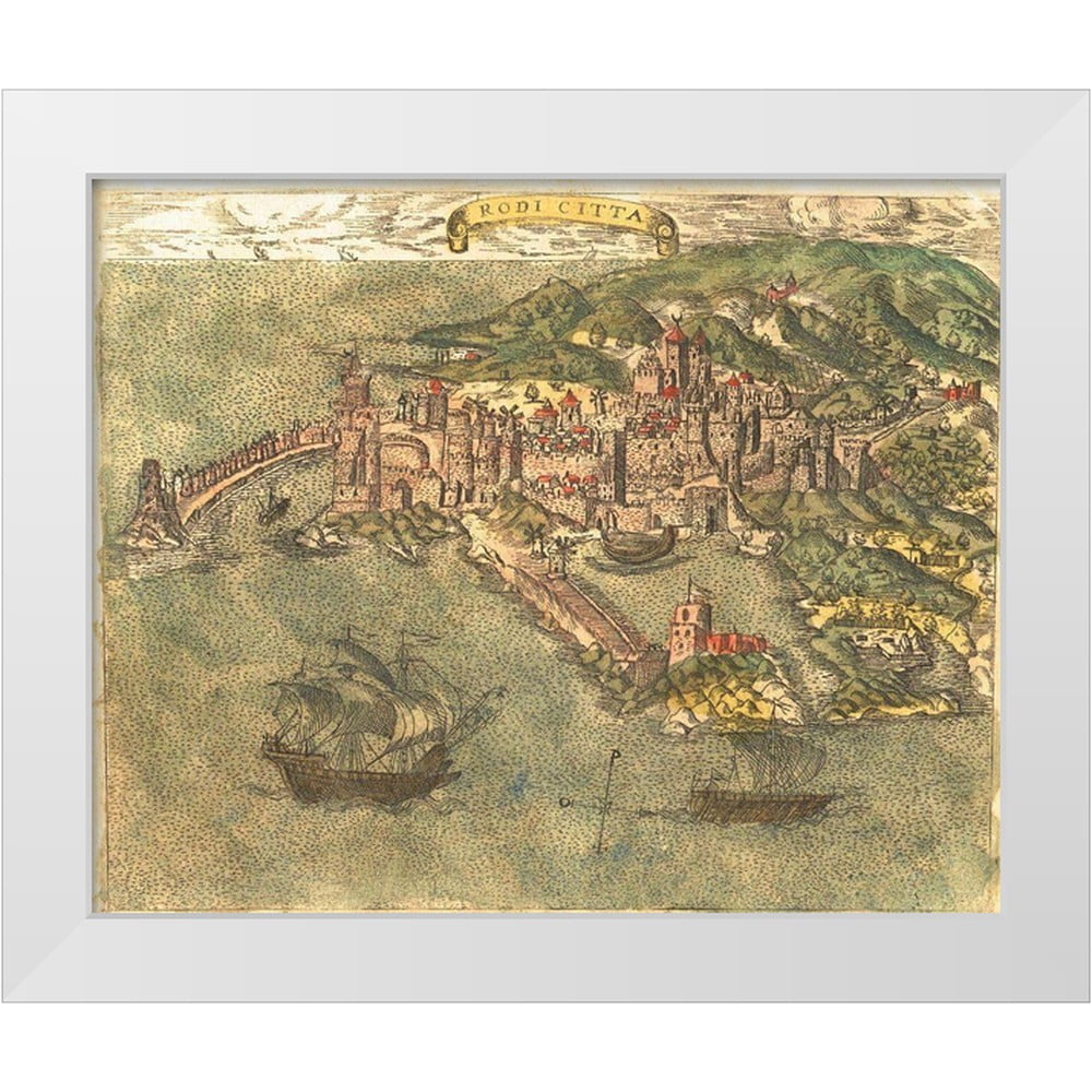 Pinargenti 31x26 White Modern Wood Framed Museum Art Print Titled ...