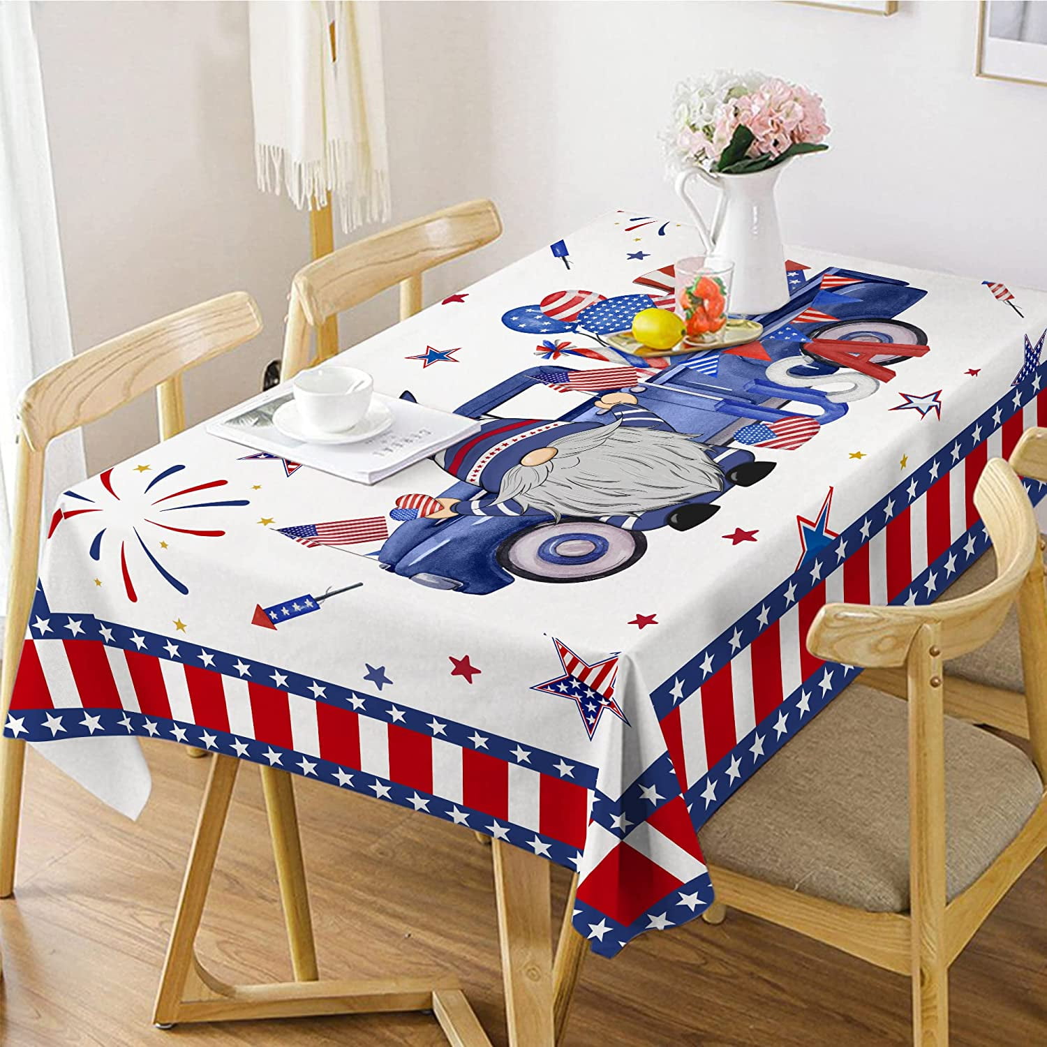 Pinata 4th of July Tablecloth, Patriotic Tablecloth for Rectangle ...