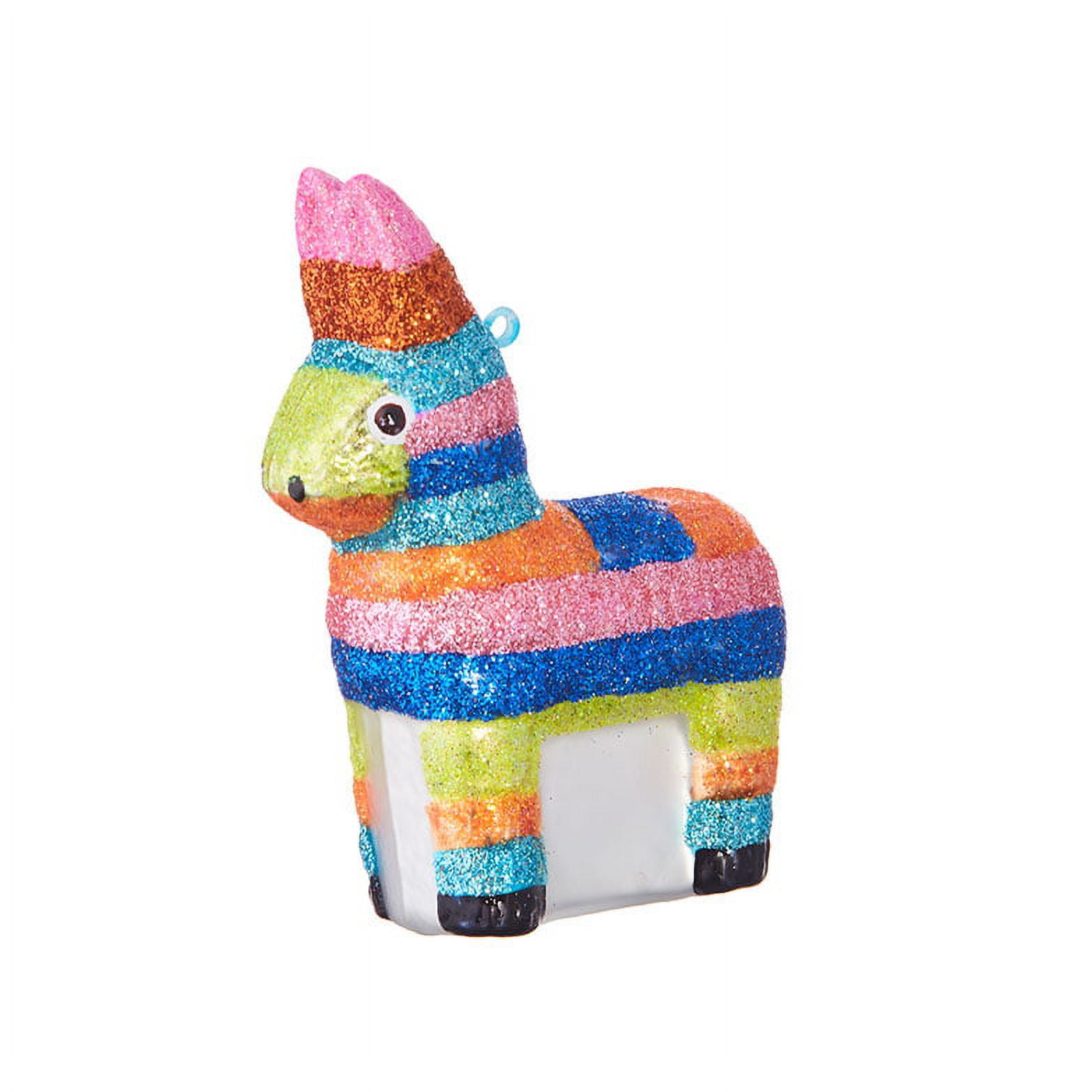 Pinata Donkey Fiesta Colorful Glass Ornament Eric Cortina - Walmart.com