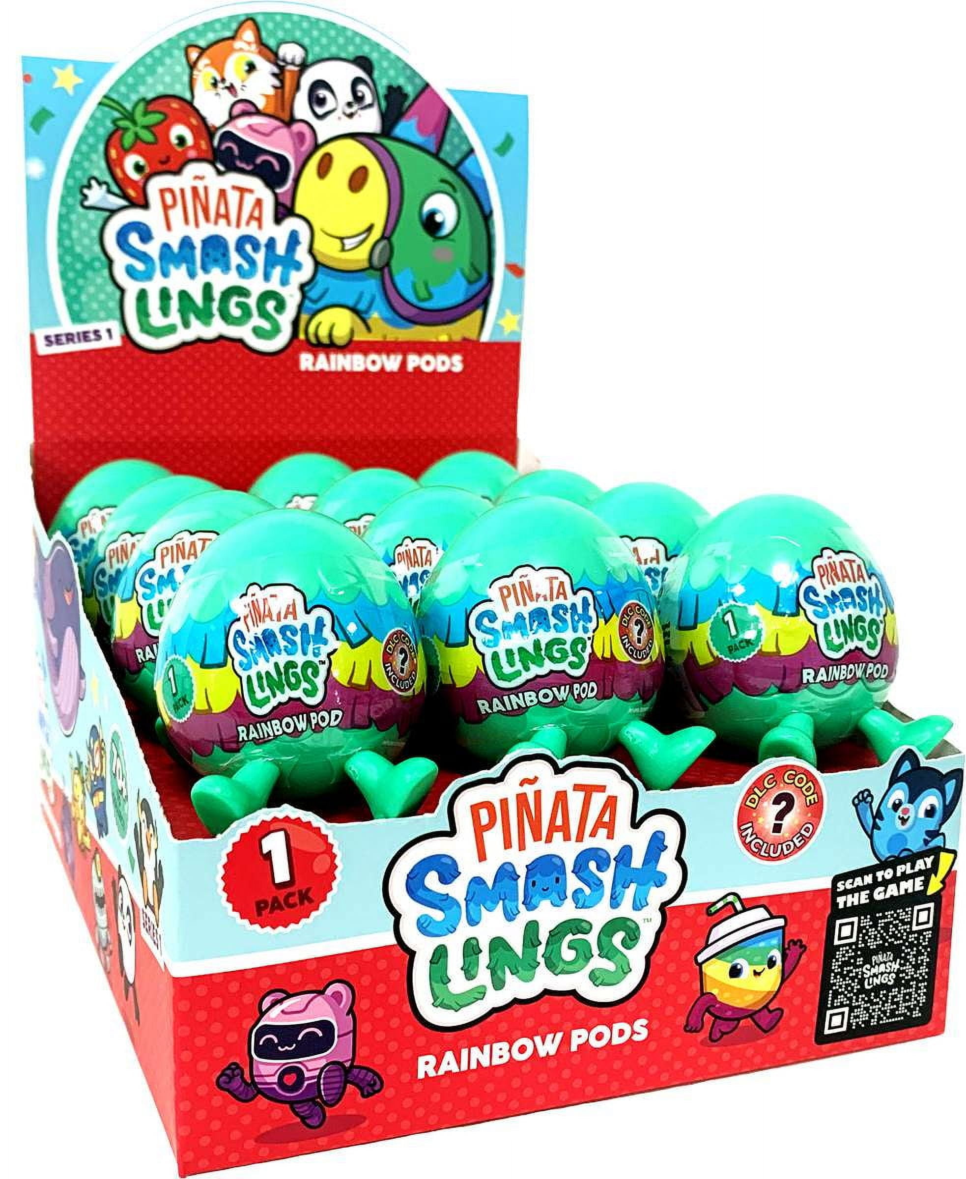 Pinata Smashlings Mini Figure Series 1 Rainbow Pod Mystery Pod Box (24 ...