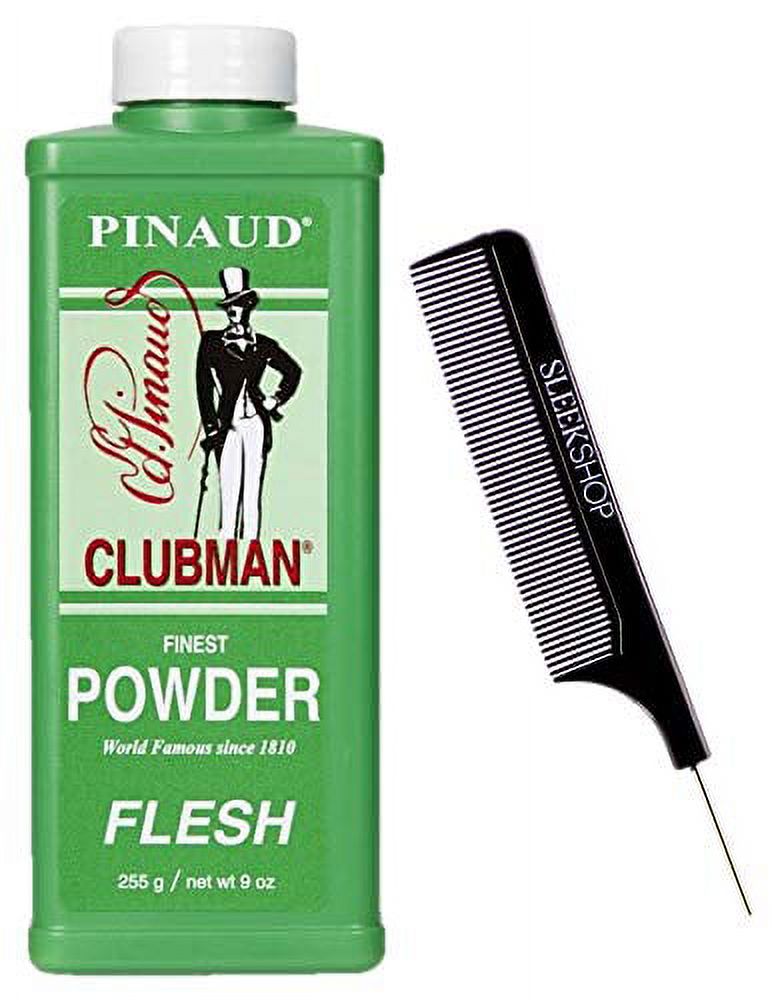 Pinaud Clubman Since 1810 FINEST POWDER Talc (w/Sleek Comb) Micro Fine ...