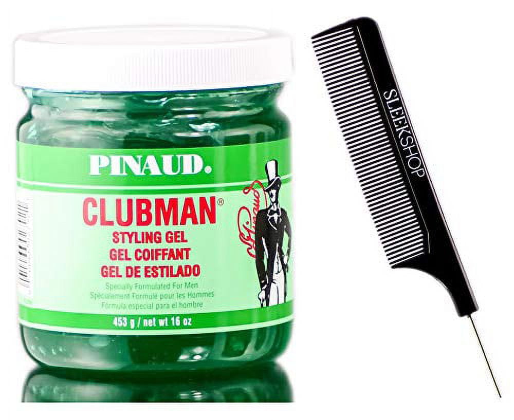 Pinaud Clubman Since 1810 STYLING GEL for MEN (w/Sleek Comb) No Alcohol ...