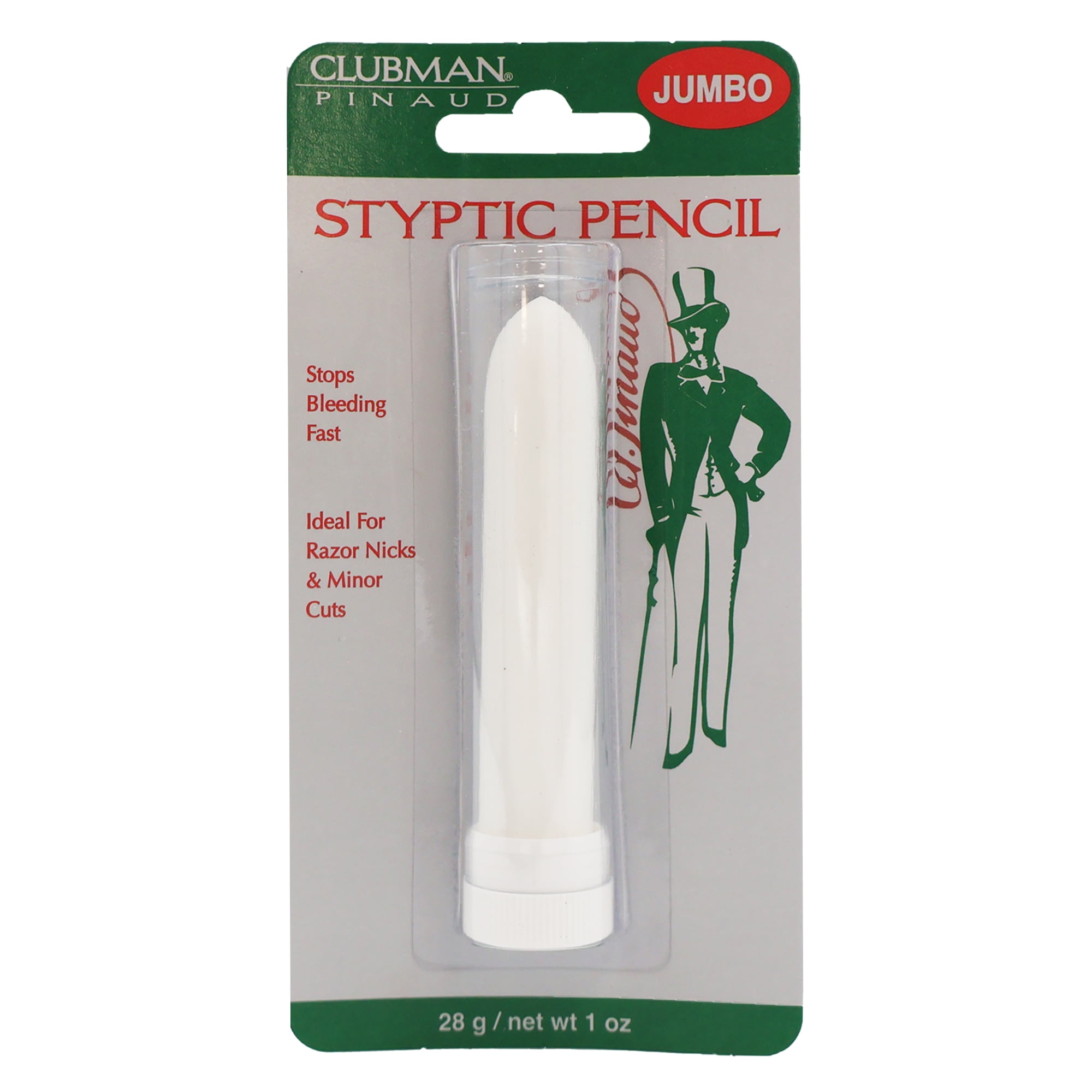 Clubman Jumbo Styptic Pencil, Treat and Seal Shaving Cuts Instantly ...
