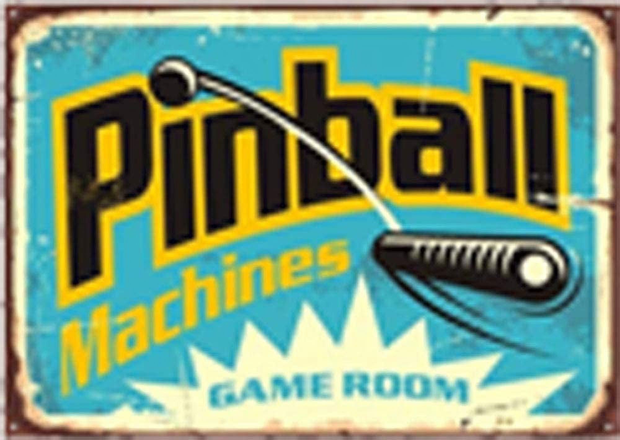 Pinball Cartoon Sign Vinyl Sticker - Walmart.com