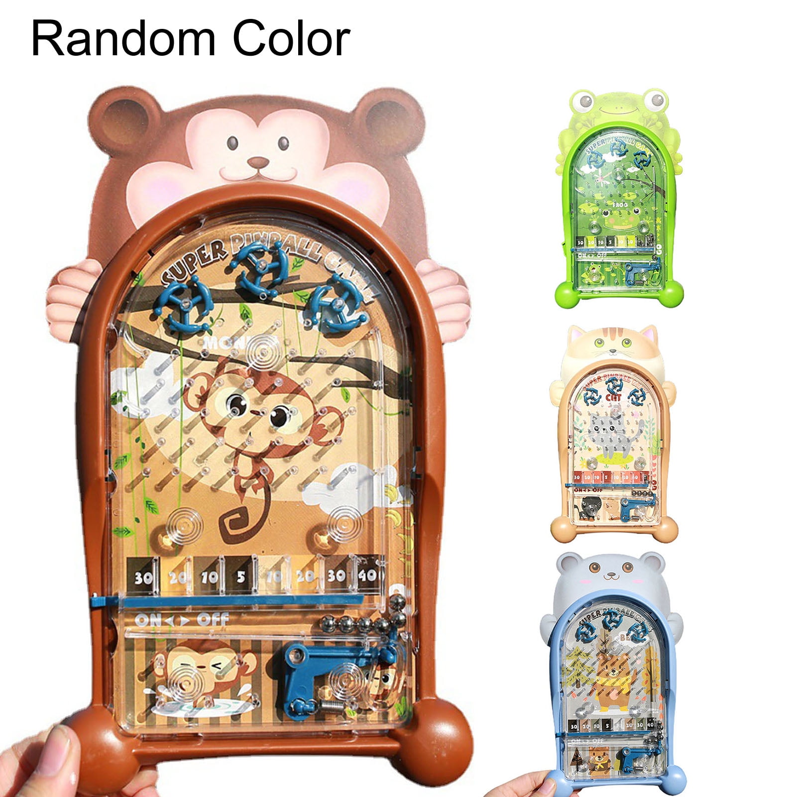 Pinball Game Classic Educational Toy Random Color Cute Animal Frog ...