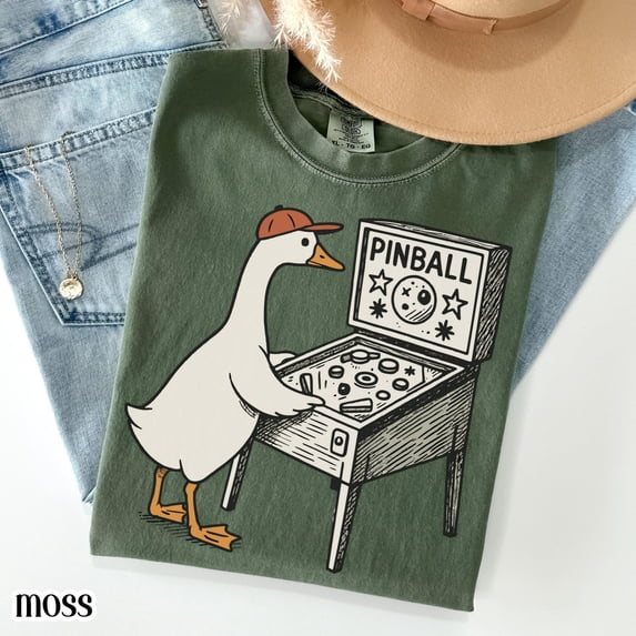 Pinball Goose Shirt Funny Goose Pin Ball Arcade Gamer Tshirt Silly Duck ...