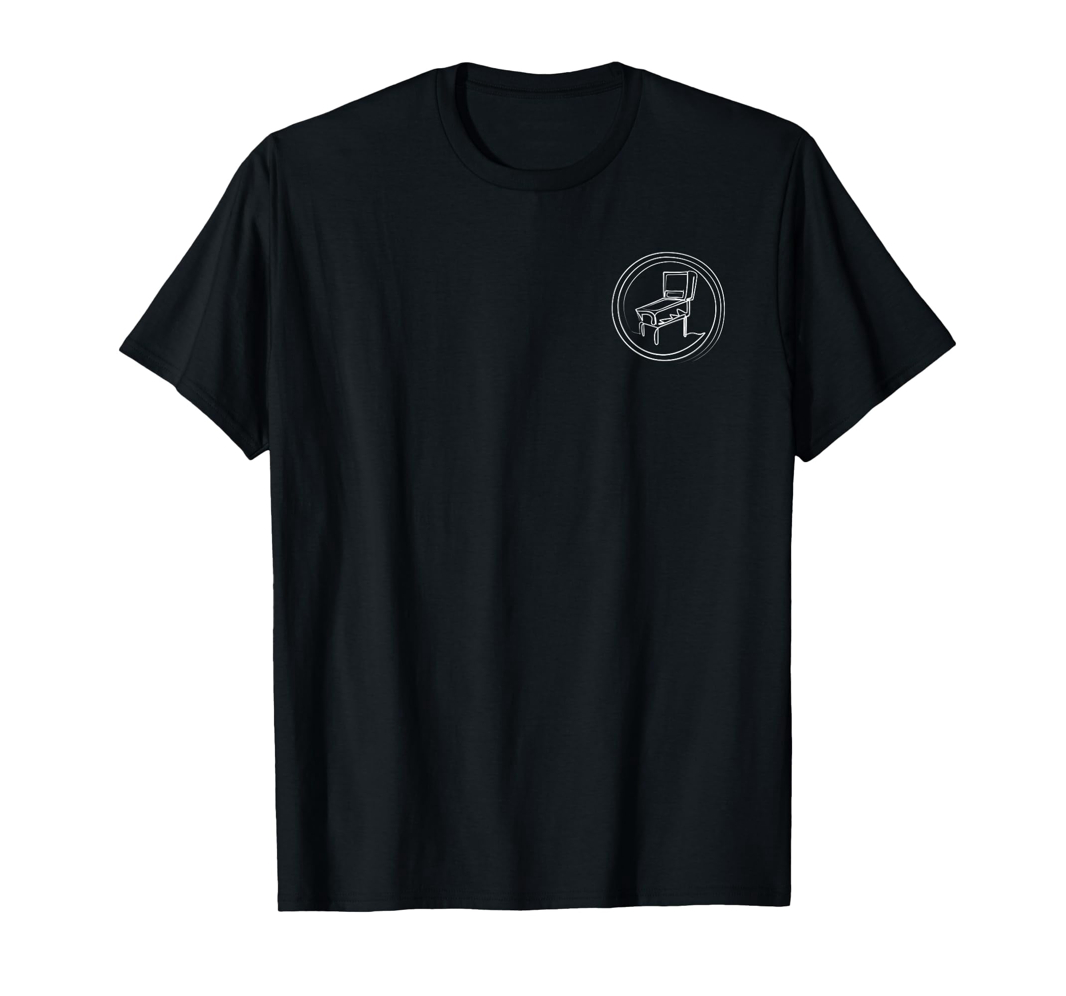 Pinball Machine Badge Minimalist One Line Drawing T-Shirt - Walmart.com