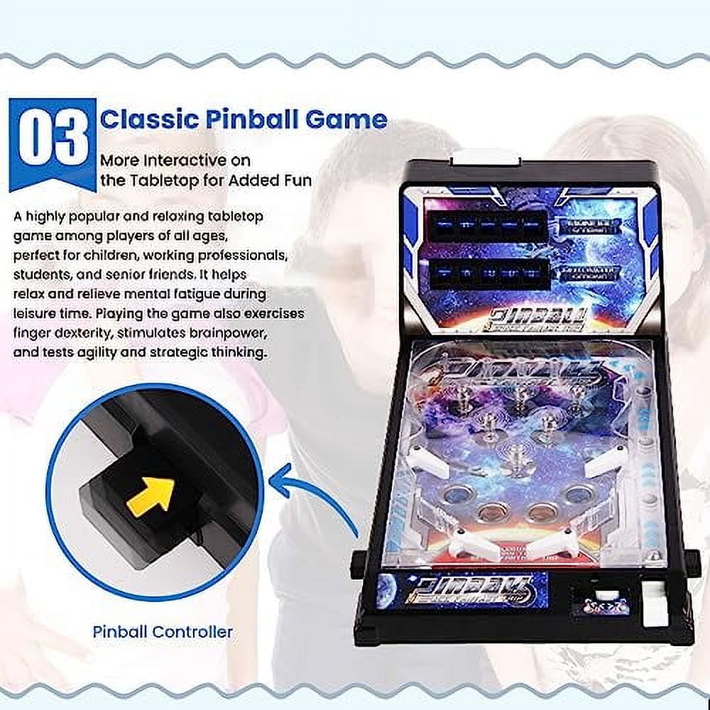 Pinball Machine, Mini Electronic Tabletop Pinball Game, Table Pinball ...