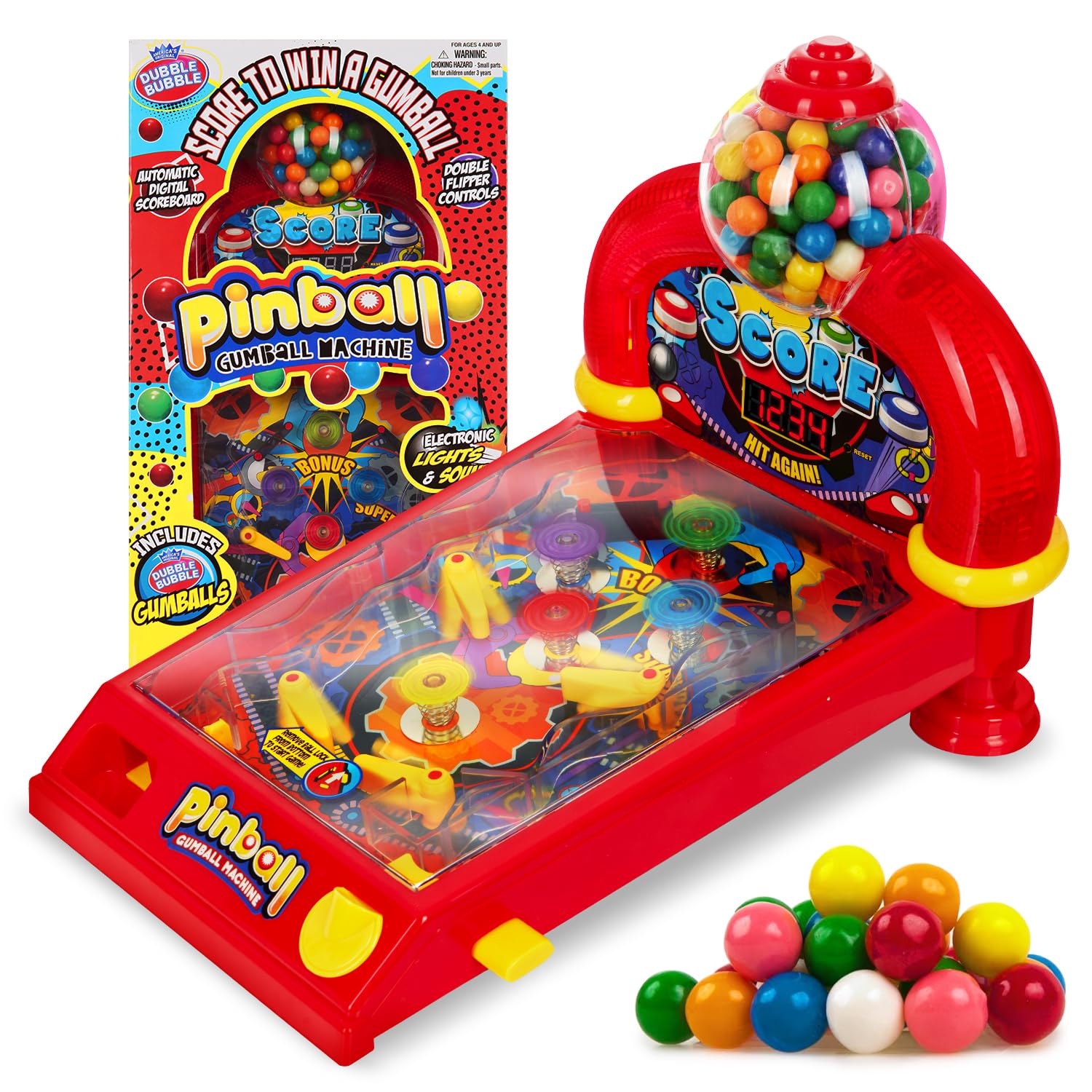 Pinball Machine with Gumball Dispenser - Gumball Machine Electronic ...