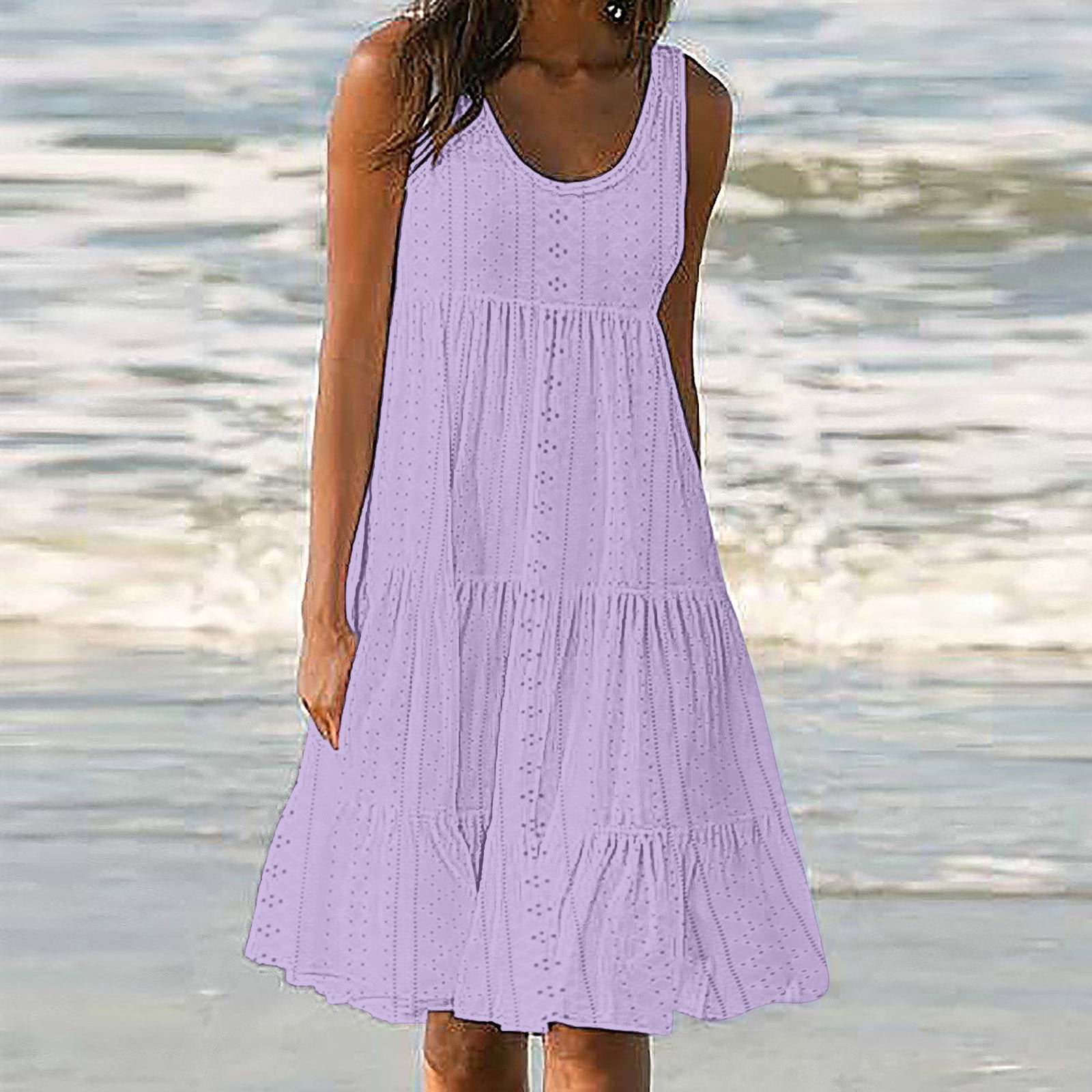 Pincandy Sundresses for Women 2025 Sleeveless Cute Petite Mini Dress ...