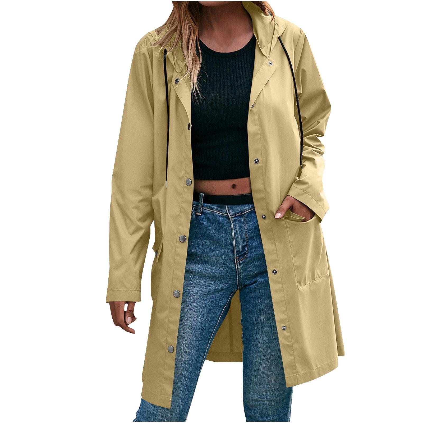 Pincandy Womens Rain Coat Waterproof Active Outdoor Rain Jacket ...