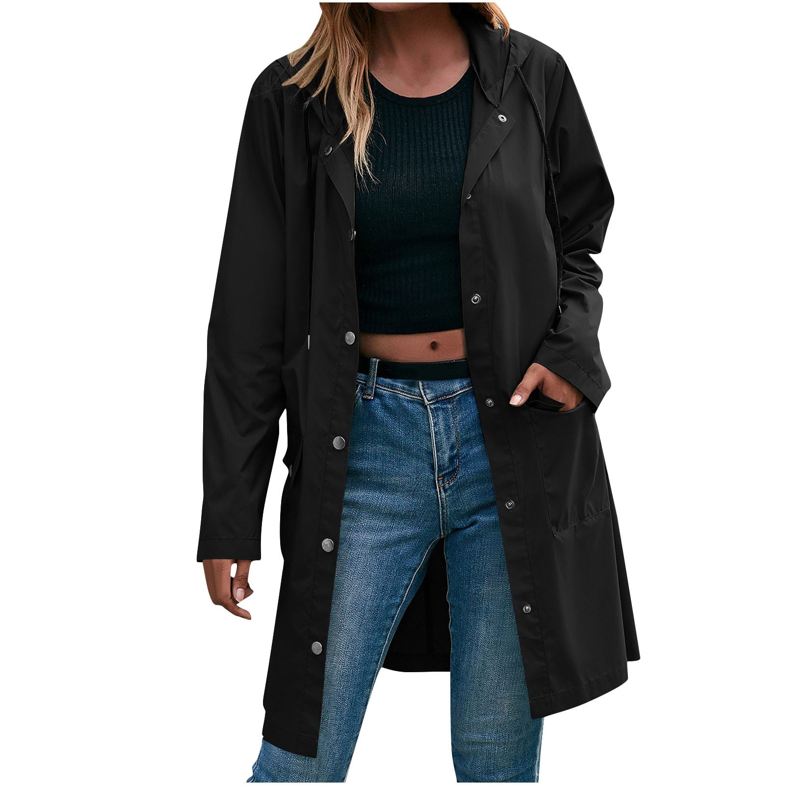 Pincandy Womens Rain Coat Waterproof Active Outdoor Rain Jacket ...