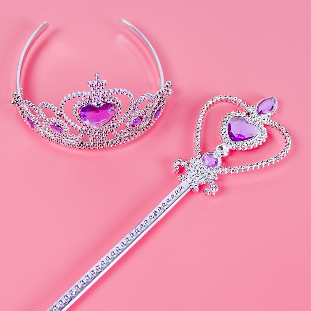 Pincess Anna Elsa Cosply Accessories Crown Magic Wand Necklace Wig ...