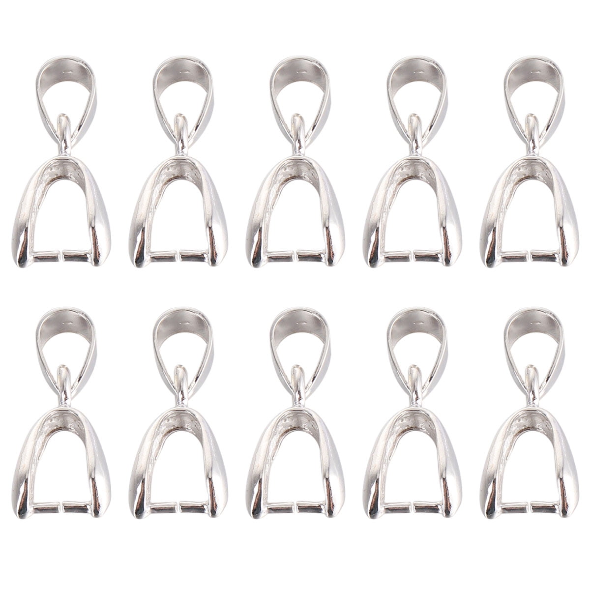 Pinch Pendant Clip Clasp Necklace Metal Bails Clasps Connector Jewelry ...