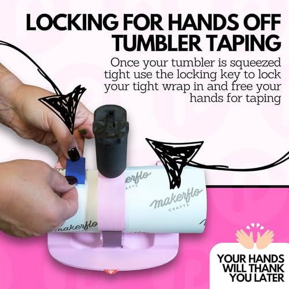 Pinch Perfect Trident Tumbler Clamp - Standard Size Adjustable Tumbler Sublimation Tool for ...