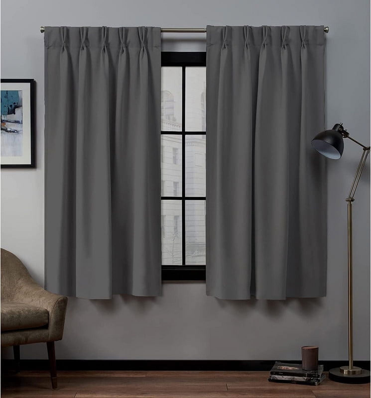 Pinch Pleated Curtains Blackout for Traverse Rods Thermal Insulated ...